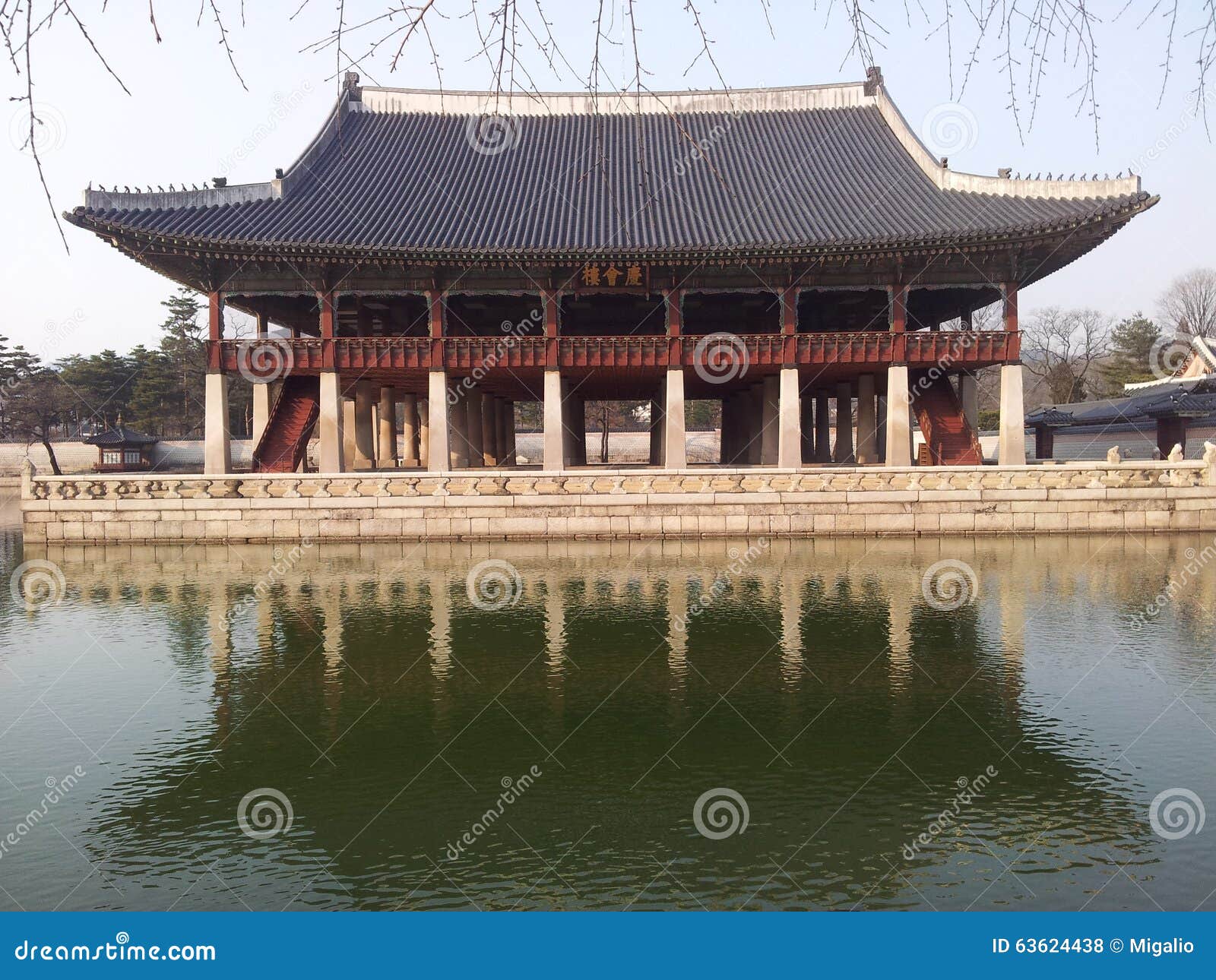 Autumn Castle in Korea stock photo. Image of autumn, peaceful - 63624438
