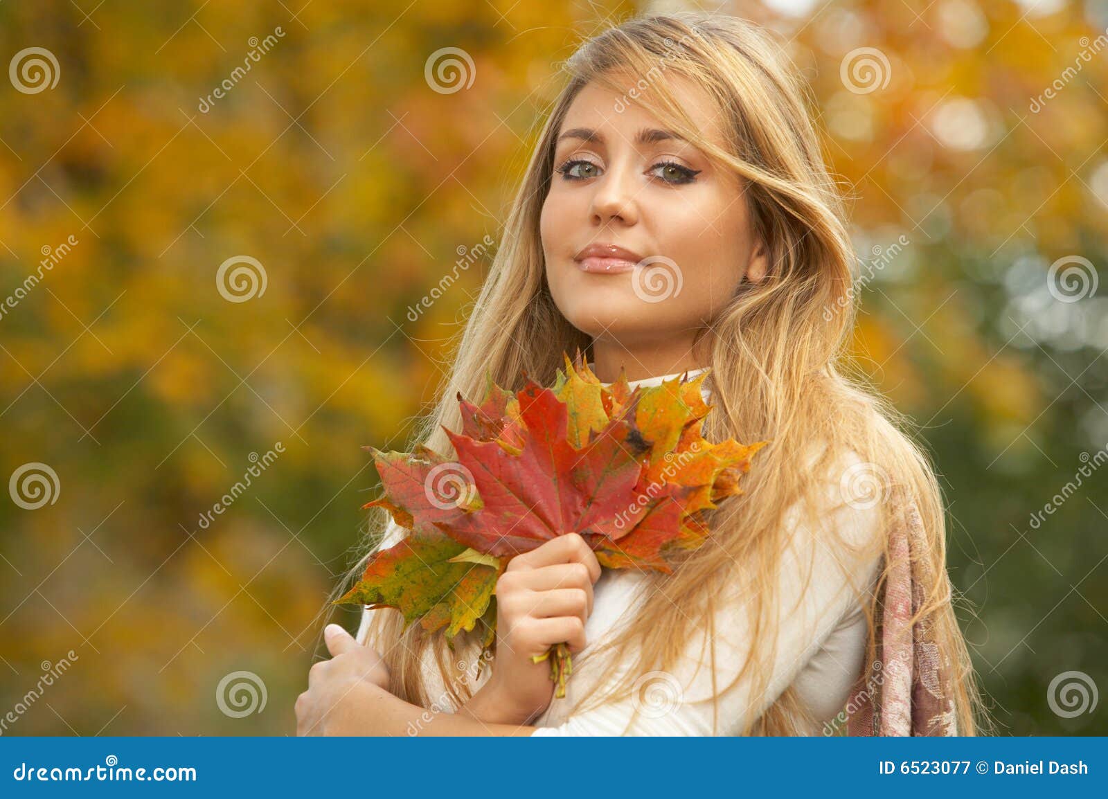 Autumn Chick stock image. Image of female, golden, people - 6523077