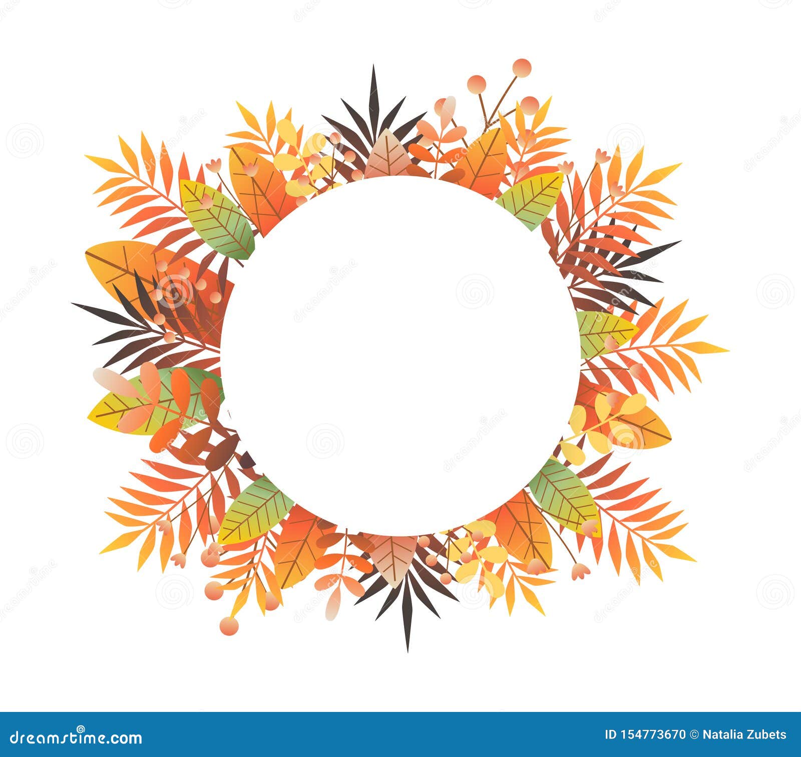 Autumn circle stock vector. Illustration of ecology - 154773670