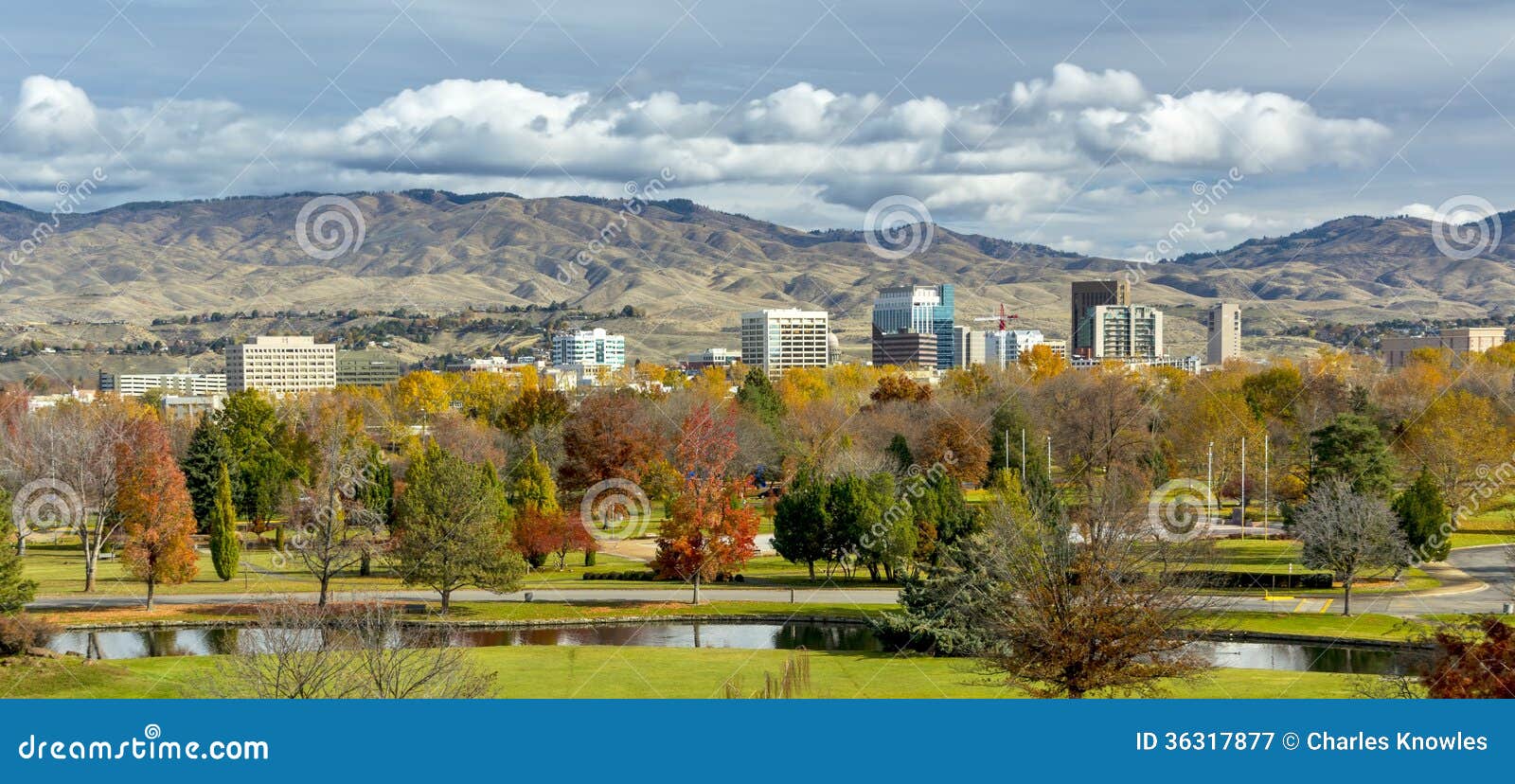 Autumn in the City of Trees Boise Idaho Stock Image - Image of boise ...
