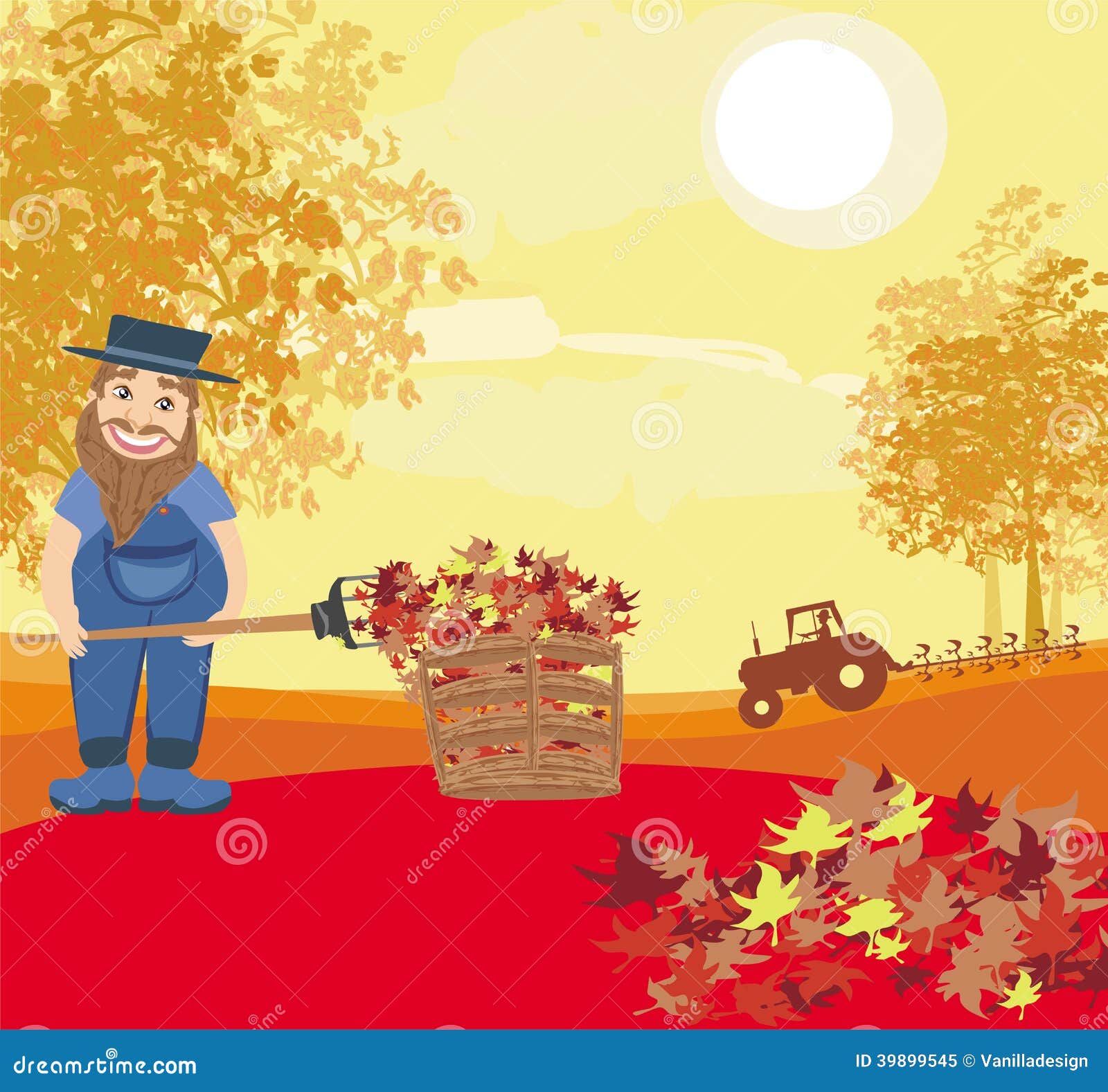 Autumn cleanup stock vector. Illustration of background - 39899545