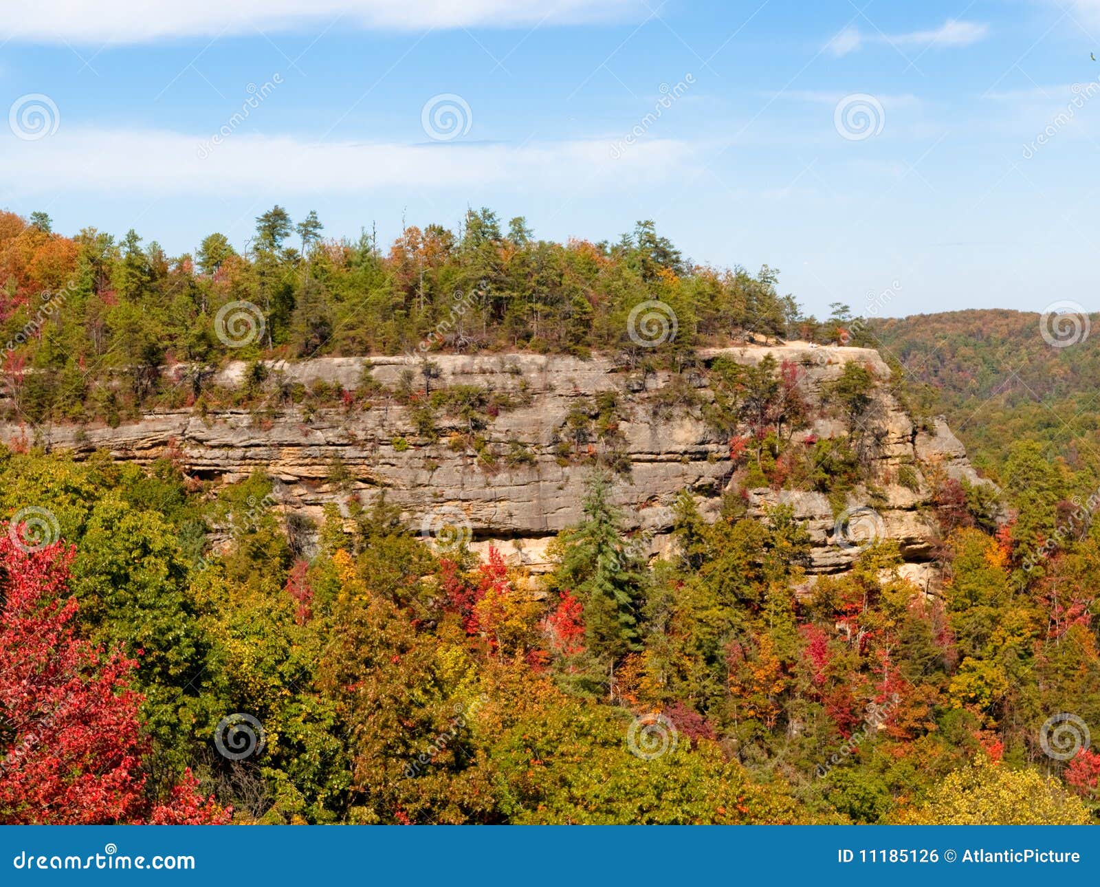 Autumn Cliff stock photo. Image of landscape, cliff, kentucky - 11185126