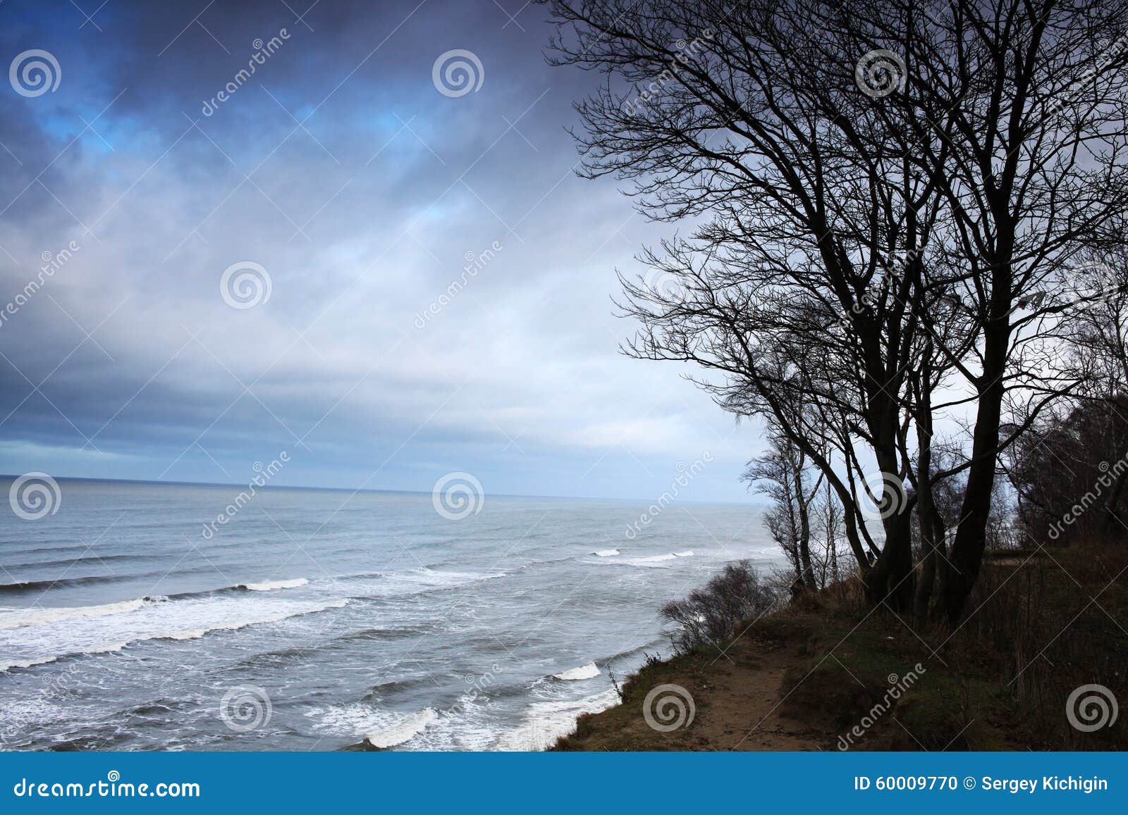 Autumn cold sea stock photo. Image of horizon, panoramic - 60009770
