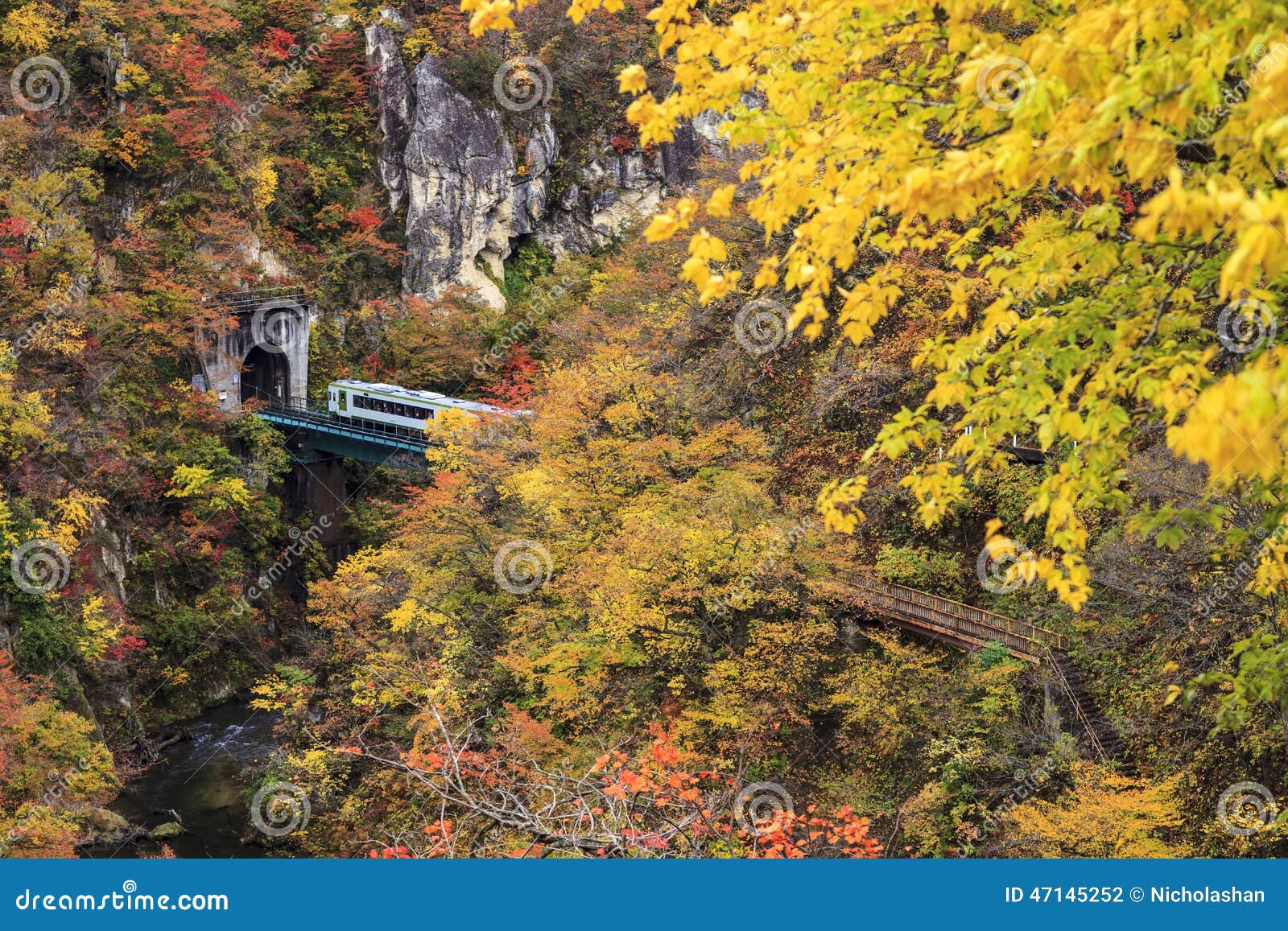 Autumn Colors of Naruko-Gorge in Japan Stock Photo - Image of cascade ...