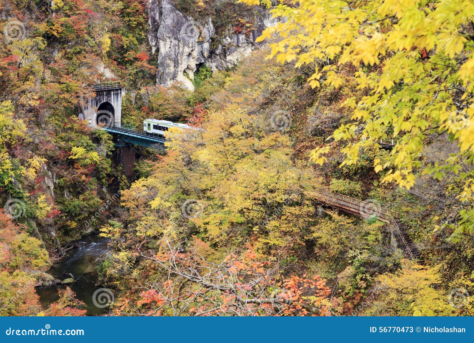 Autumn Colors of Naruko-Gorge in Japan Stock Image - Image of nature ...
