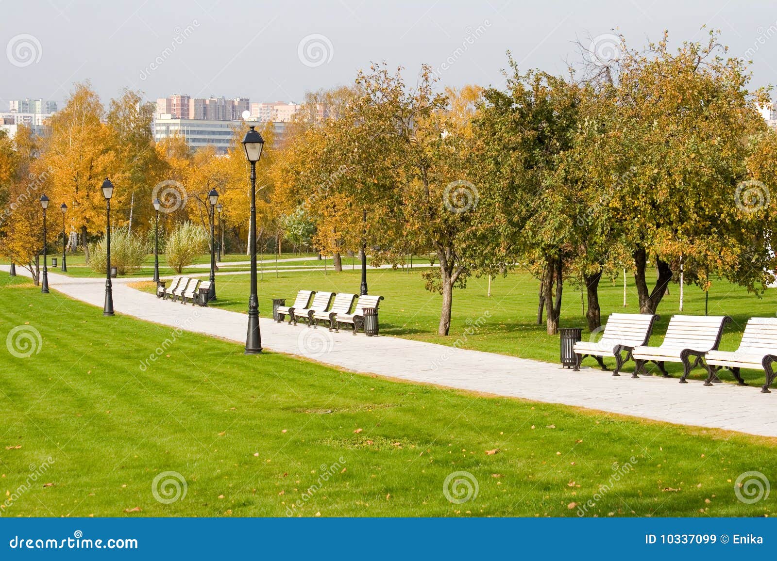 Autumn colors in the park stock image. Image of fall - 10337099