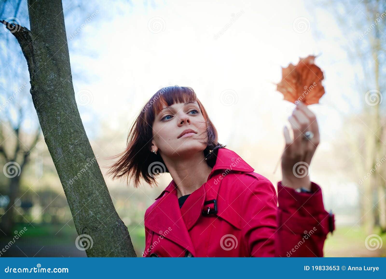 Autumn Comes stock image. Image of woman, cheerful, coat - 19833653