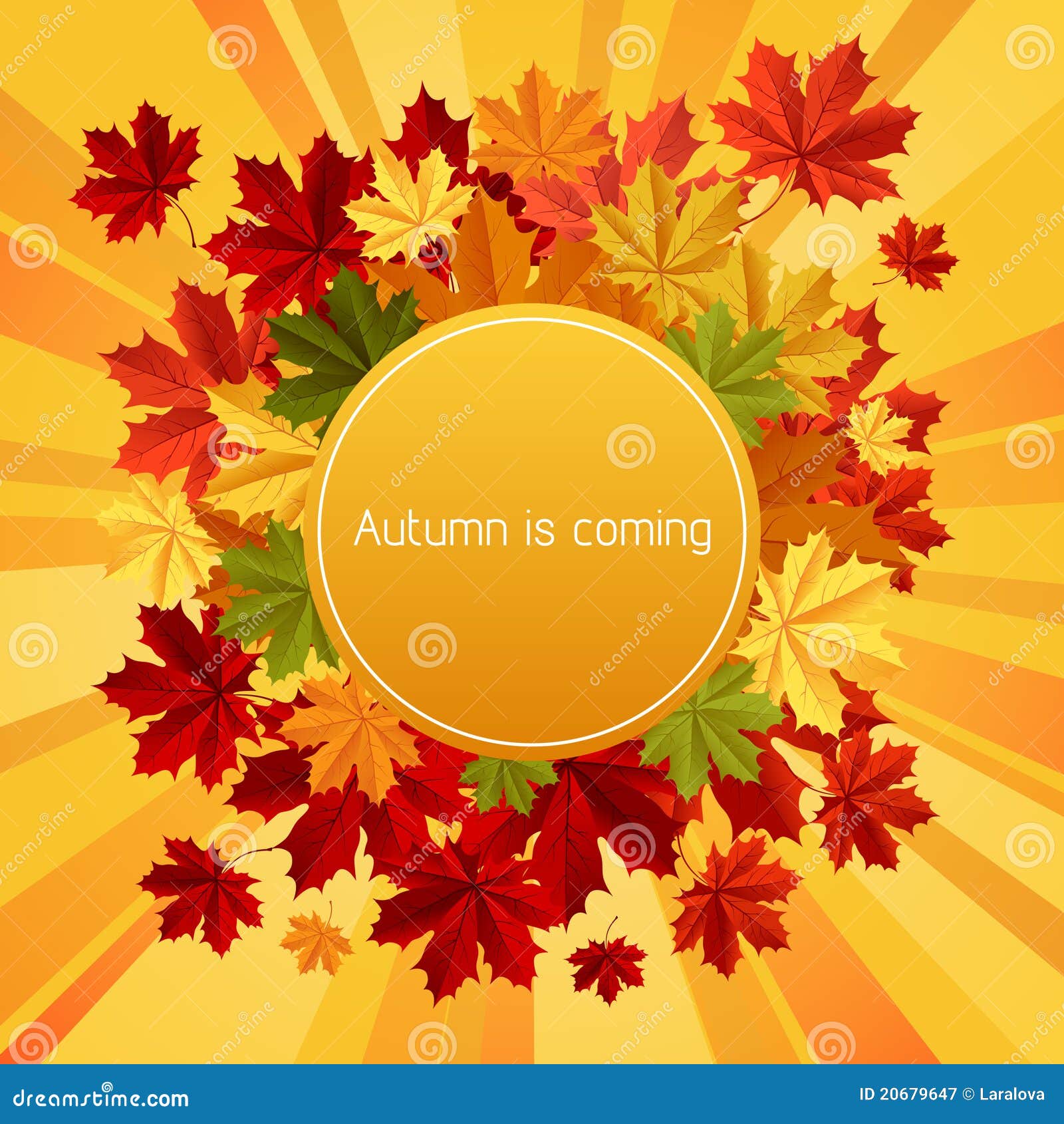Autumn is coming stock vector. Illustration of background - 20679647