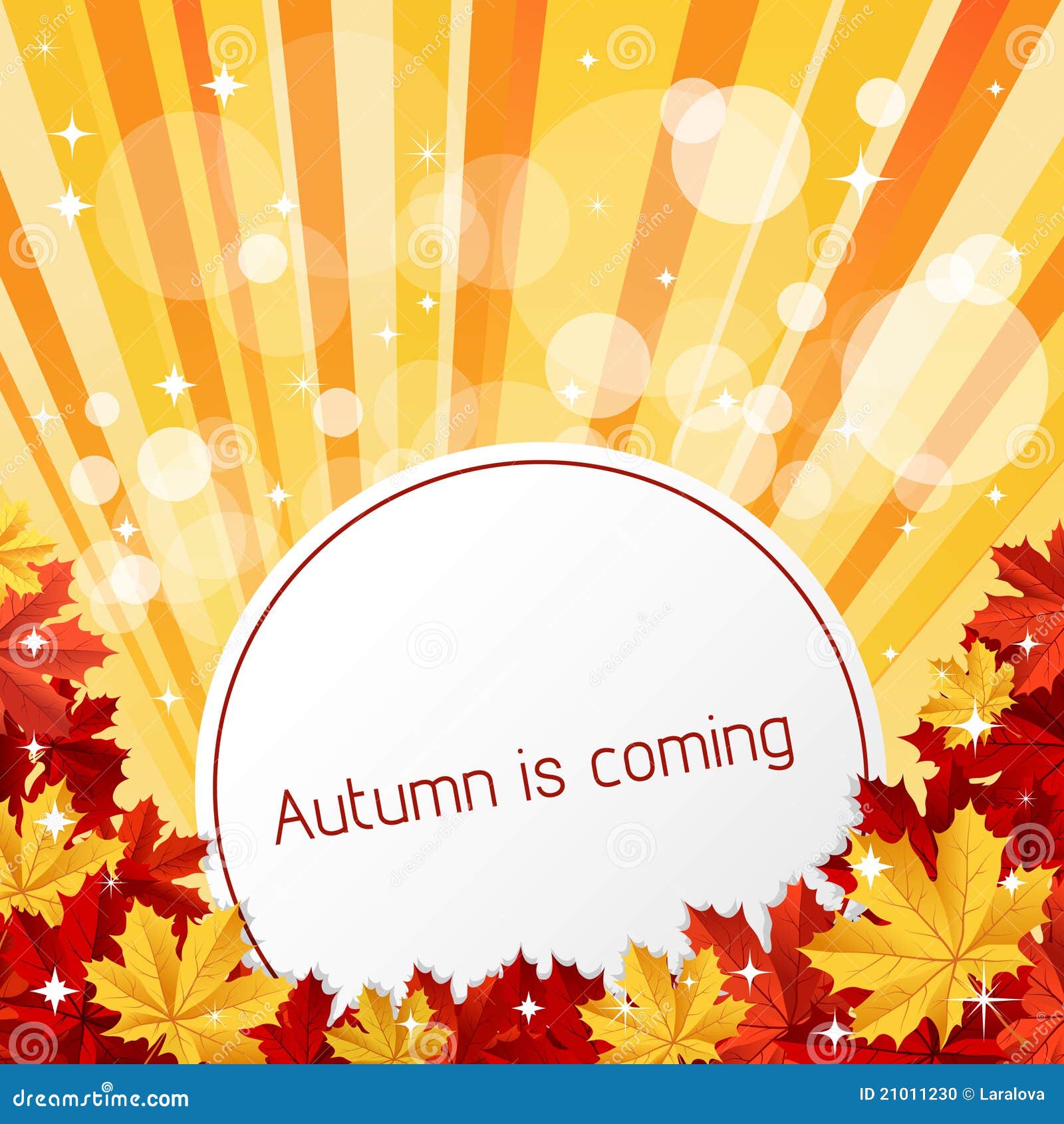 Autumn is coming stock vector. Illustration of fall, card - 21011230