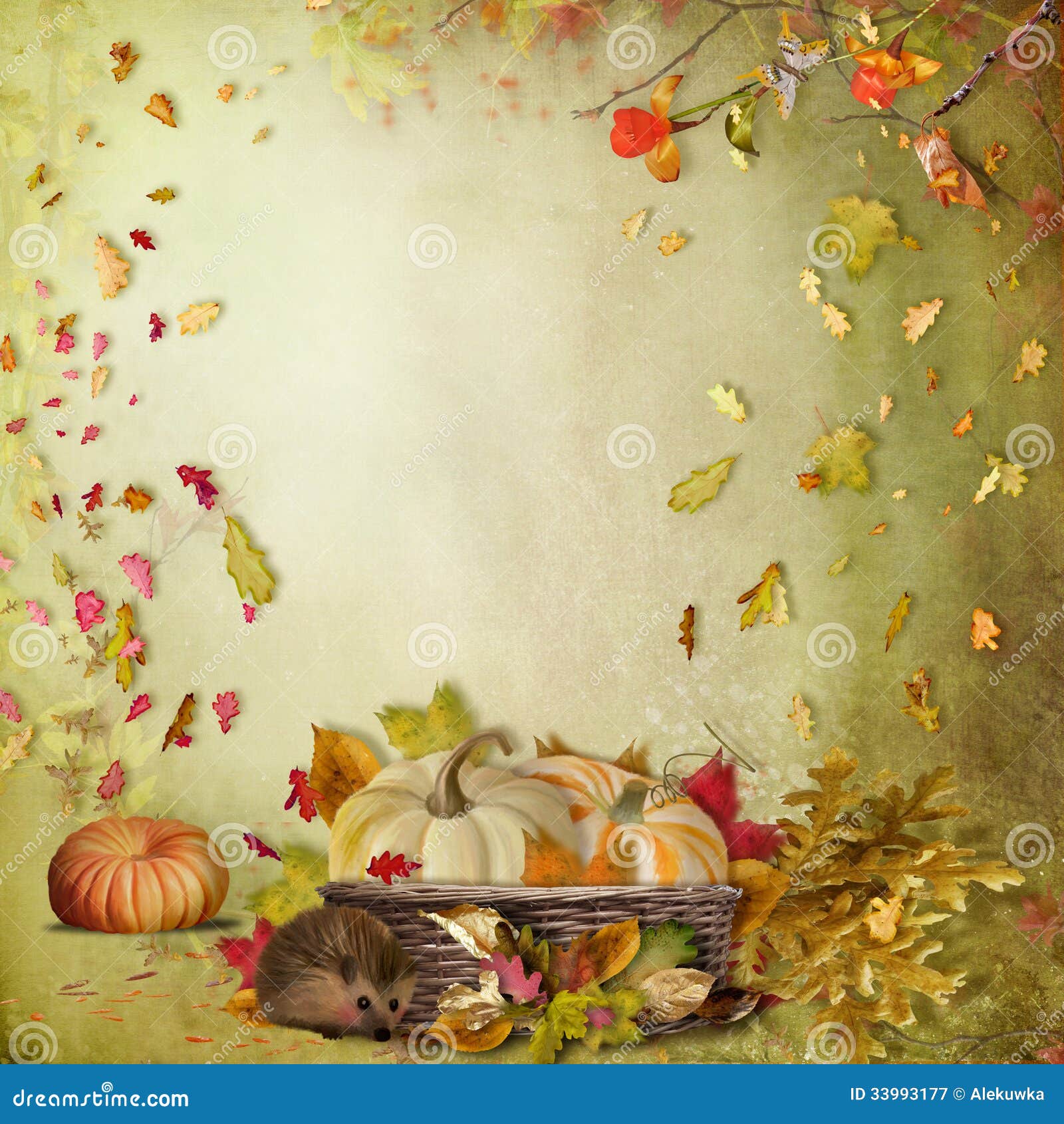 Autumn composition stock illustration. Illustration of style - 33993177