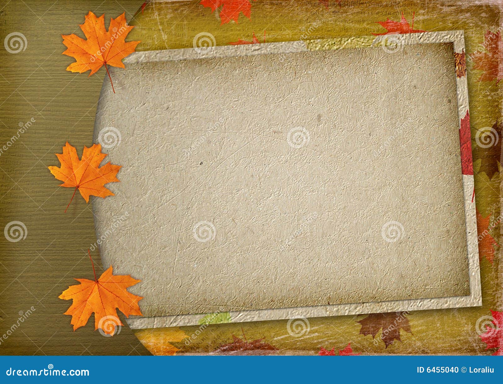 Autumn Congratulation with Multicolored Maples Stock Illustration ...