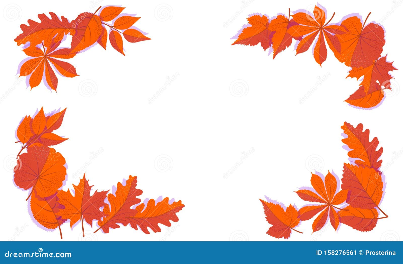 Autumn Corner Concept for Frames with Falling Leaves on White ...