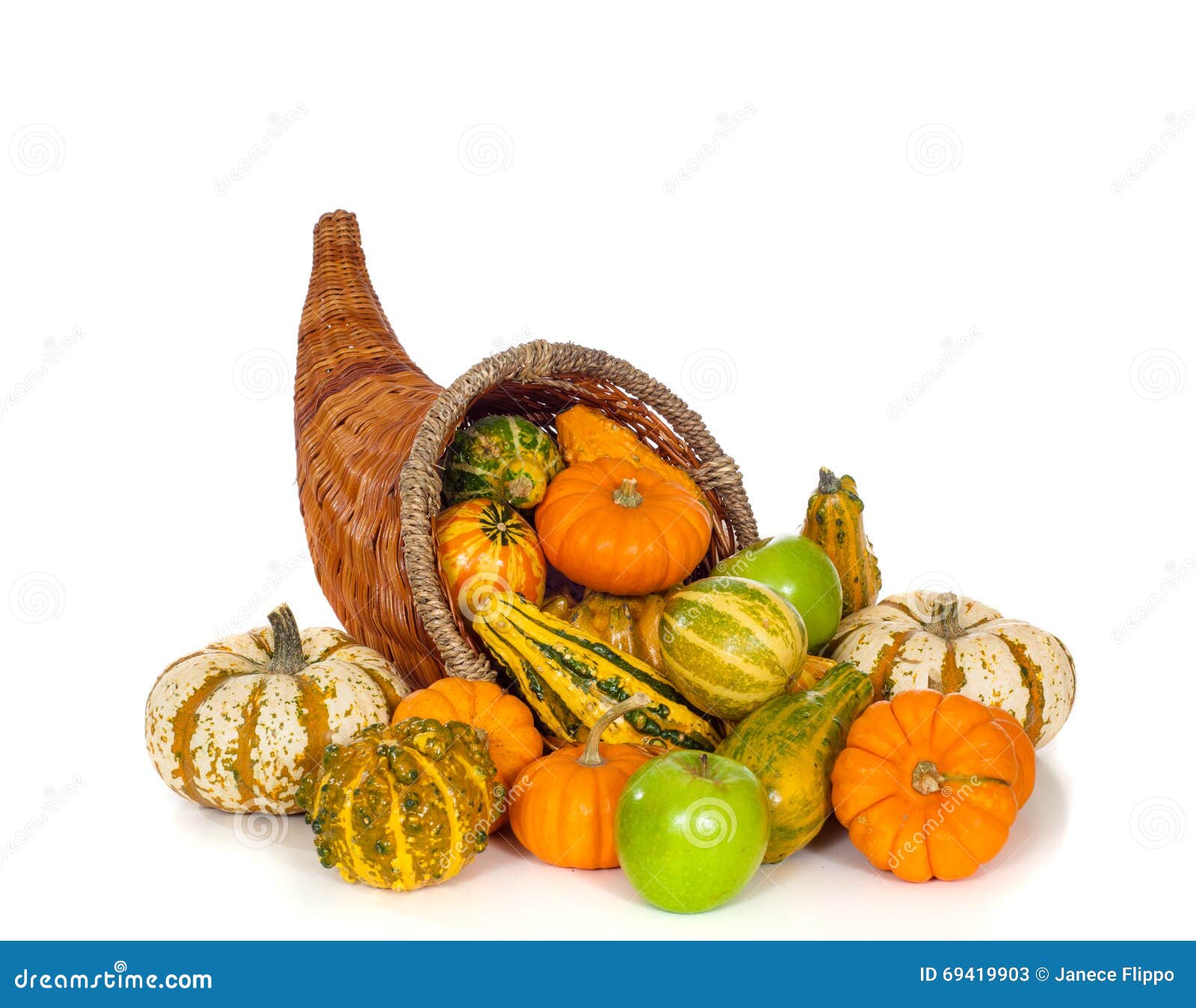 Autumn Cornucopia on white stock image. Image of color - 69419903