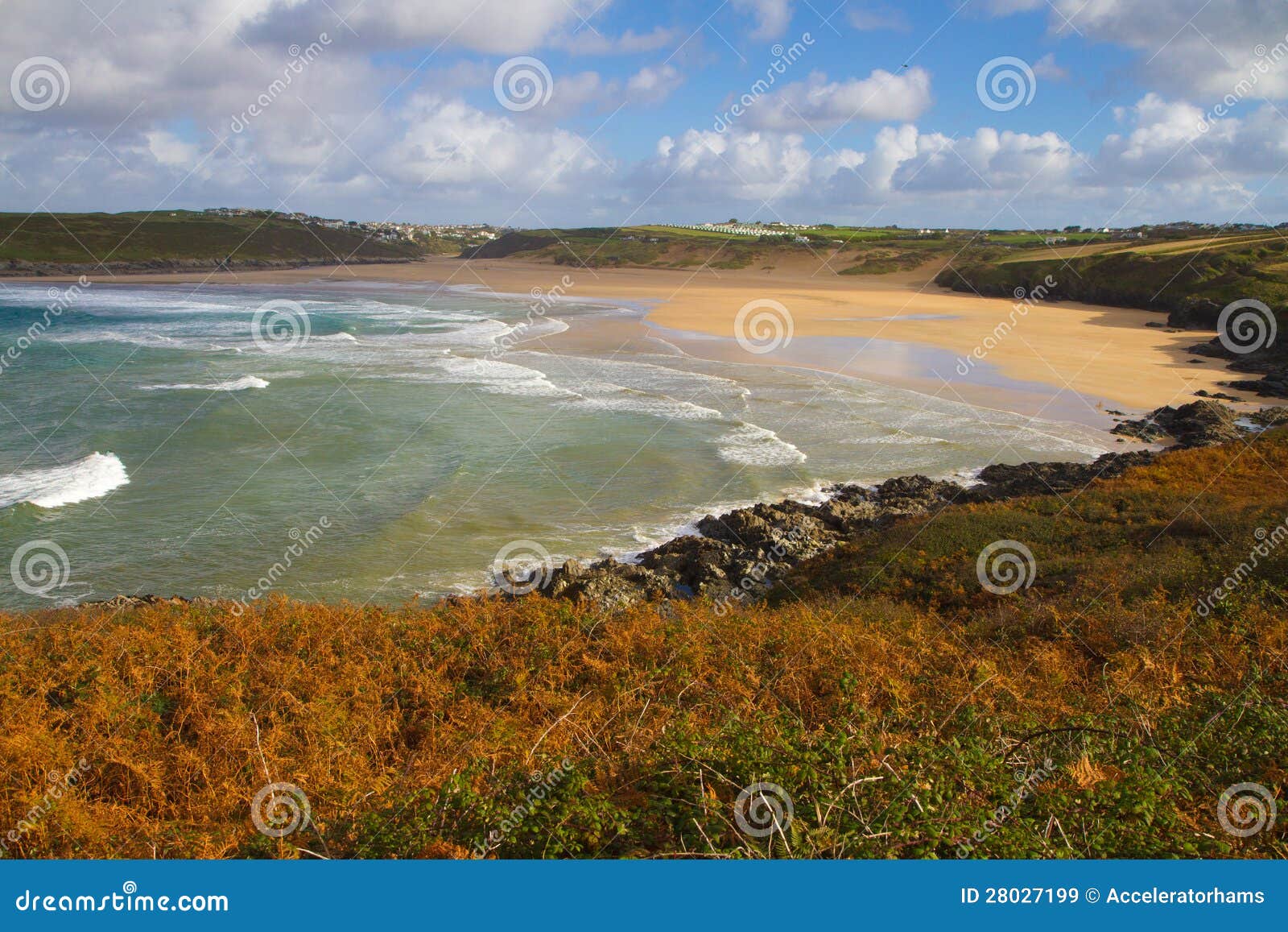 Autumn on the Cornwall Coast England Stock Image - Image of rocks ...