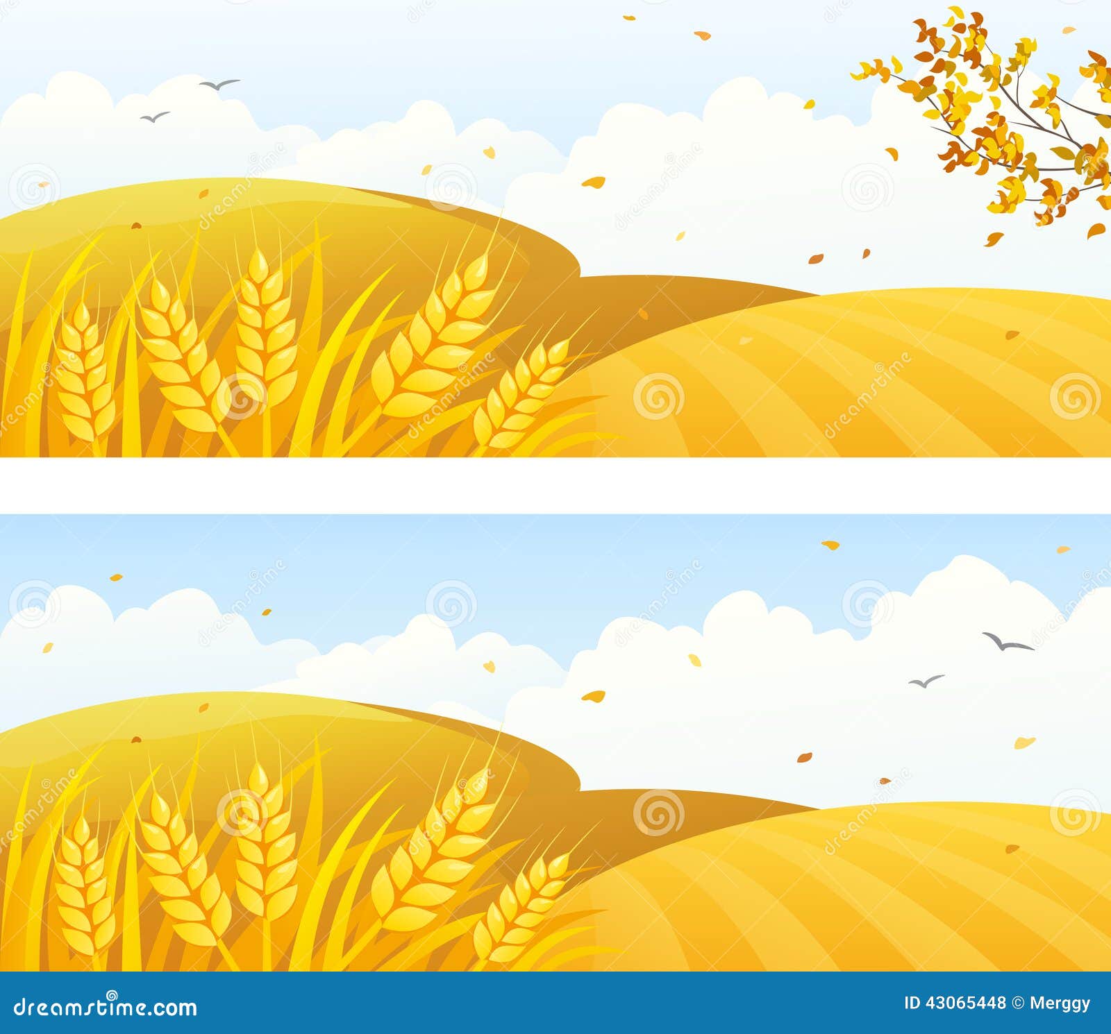 Autumn crop banners stock vector. Illustration of golden - 43065448