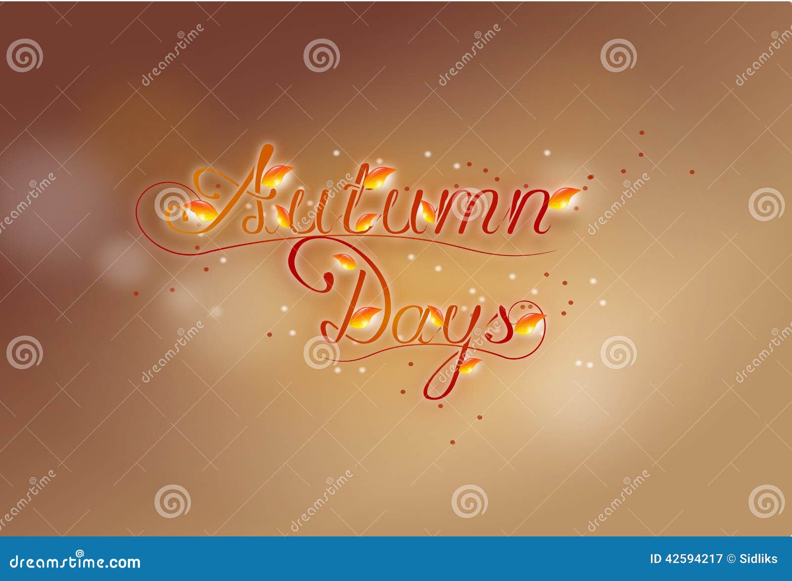 Autumn Days stock de ilustración. Ilustración de anaranjado - 42594217