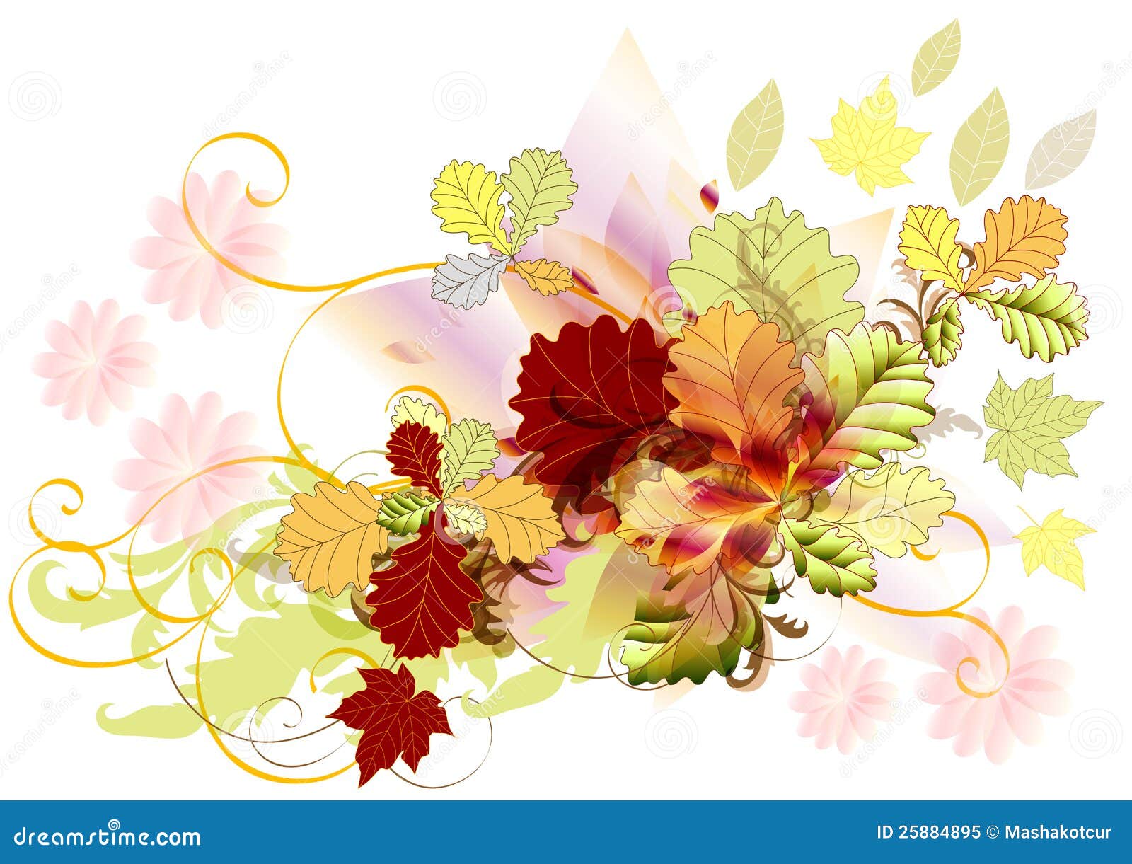 Autumn design stock vector. Illustration of bright, abstract - 25884895
