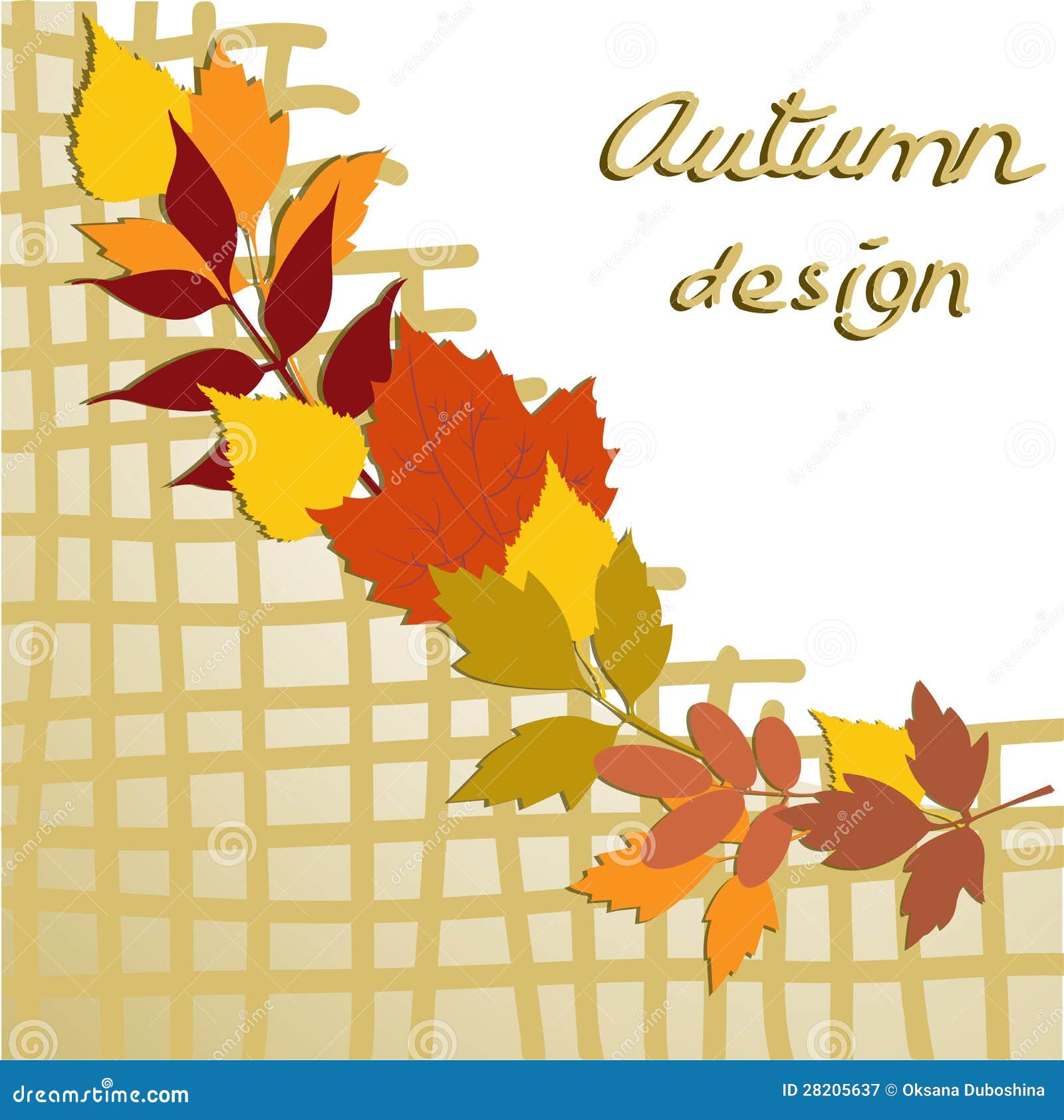 Autumn design stock vector. Illustration of color, green - 28205637