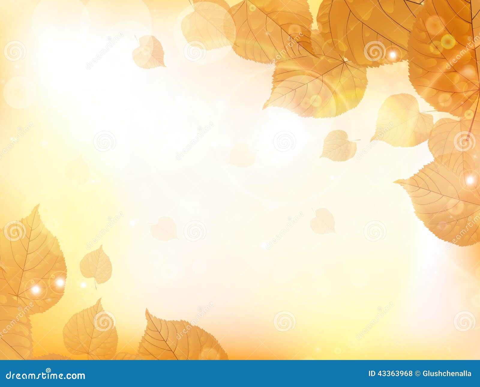Autumn Design Background with Leaves Stock Vector - Illustration of ...