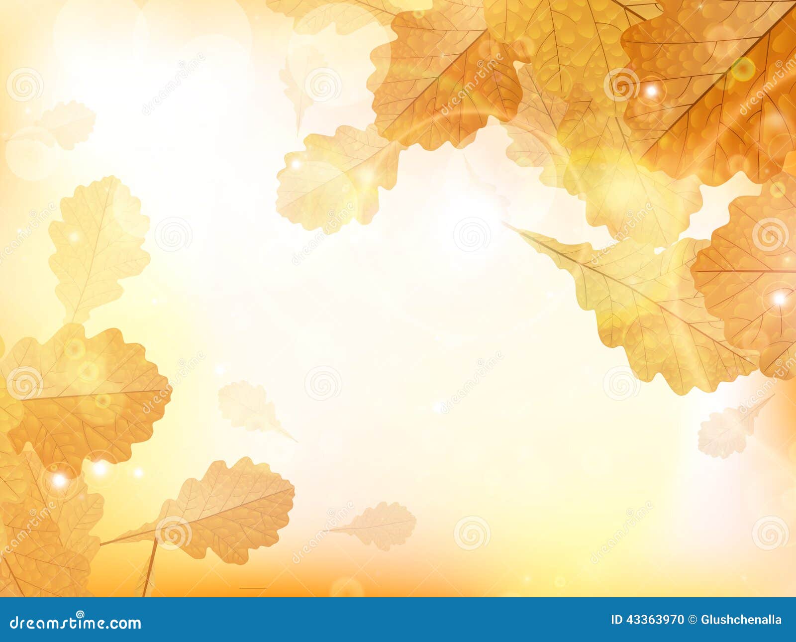Autumn Design Background with Leaves Stock Vector - Illustration of ...