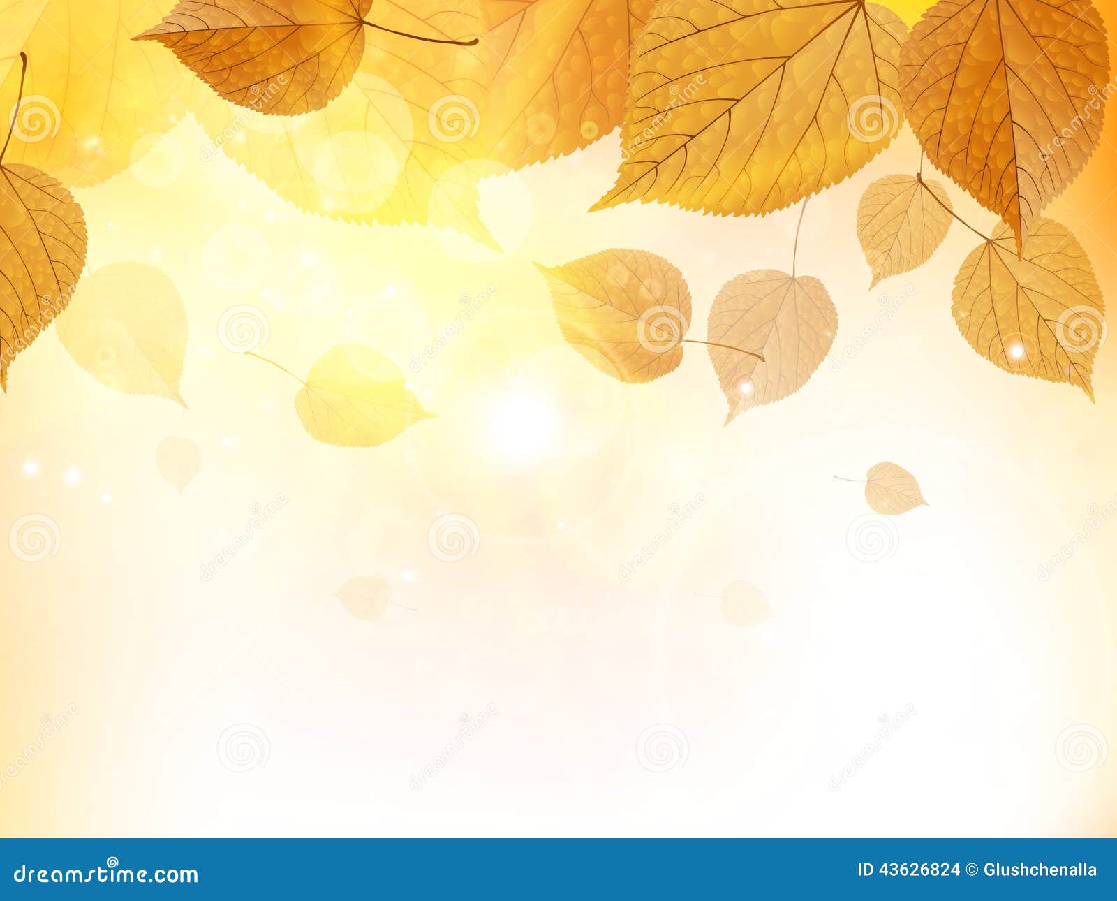 Autumn Design Background with Leaves Stock Vector - Illustration of ...
