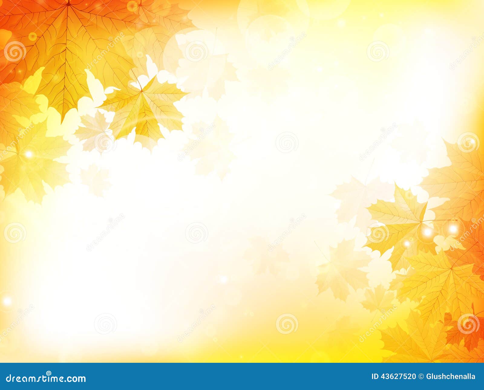 Autumn Design Background with Leaves Stock Vector - Illustration of ...