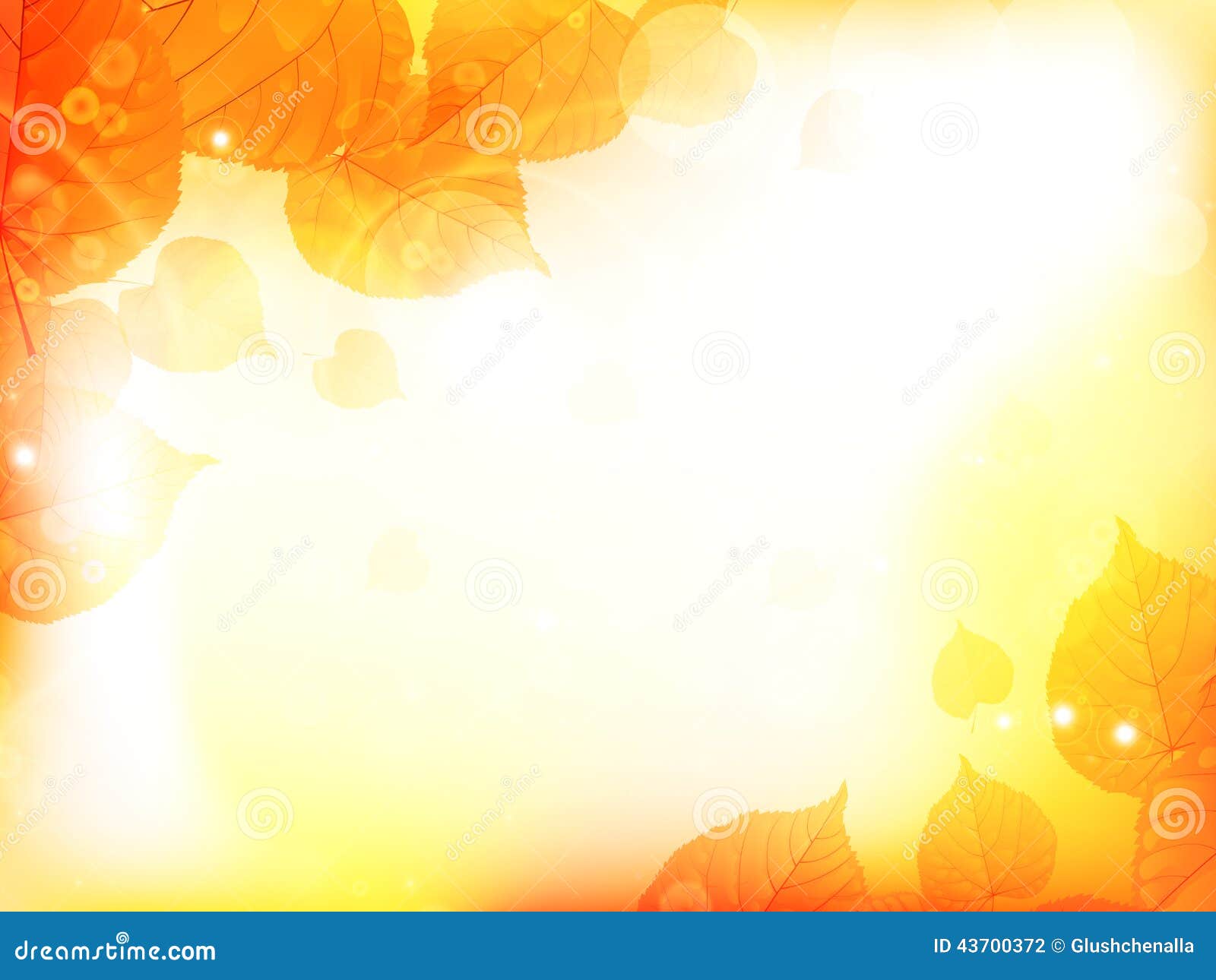 Autumn Design Background with Leaves Stock Vector - Illustration of ...