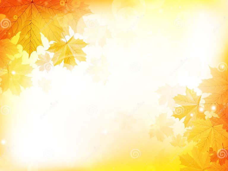 Autumn Design Background with Leaves Stock Vector - Illustration of ...