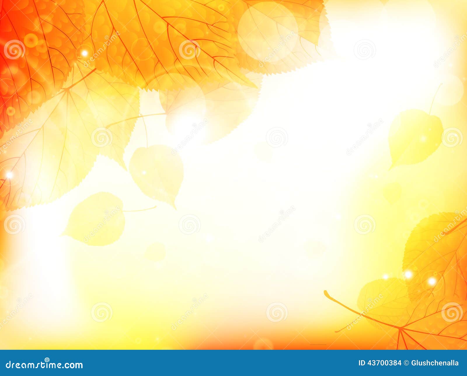 Autumn Design Background with Leaves Stock Vector - Illustration of ...