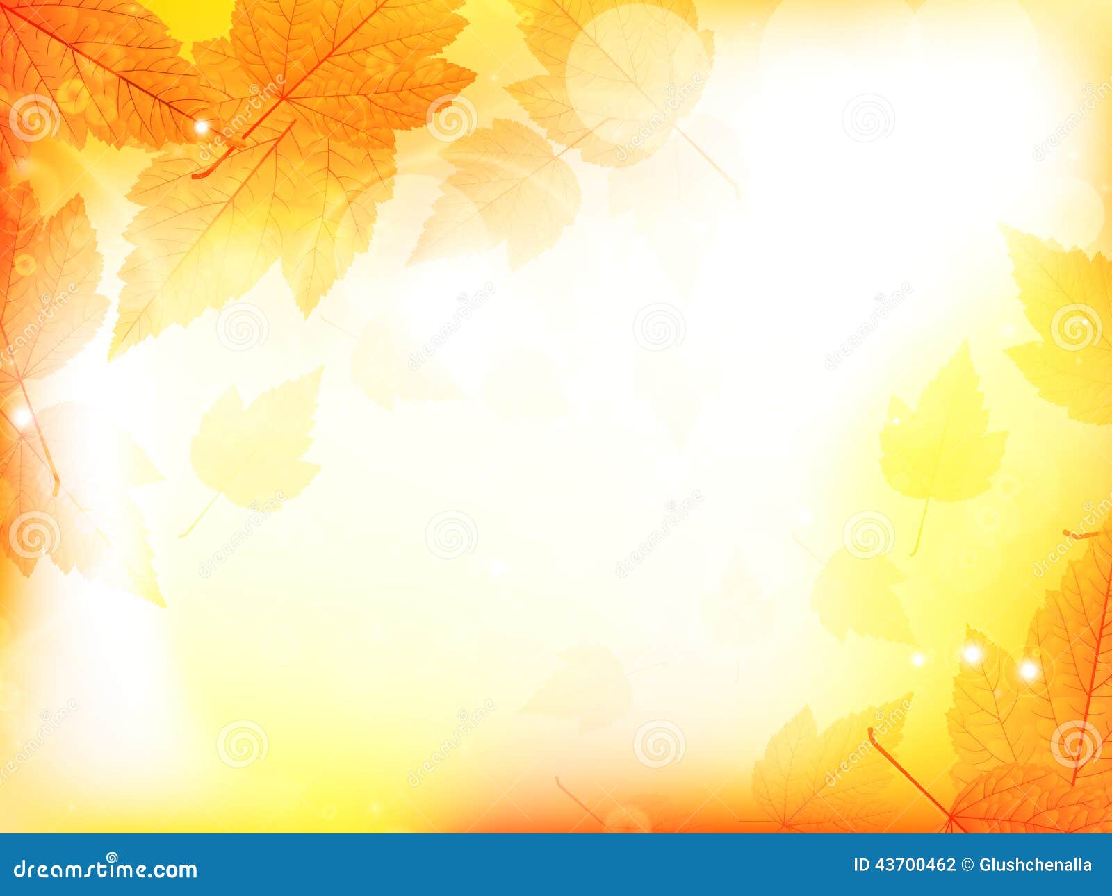 Autumn Design Background with Leaves Stock Vector - Illustration of ...