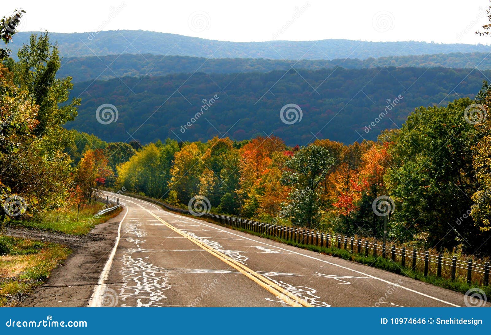 Autumn drive stock photo. Image of weather, color, casacade - 10974646