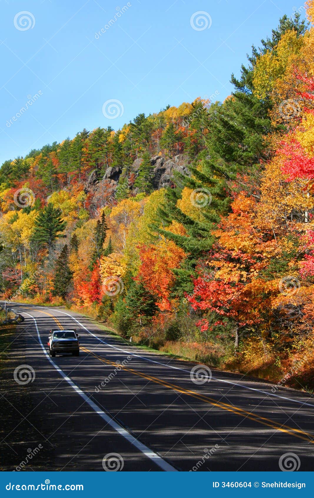Autumn Drive stock photo. Image of beauty, country, driving - 3460604