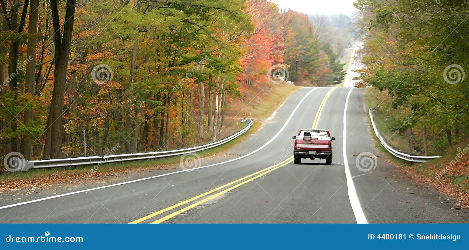 Autumn Drive stock image. Image of mountain, colored, trees - 4400181
