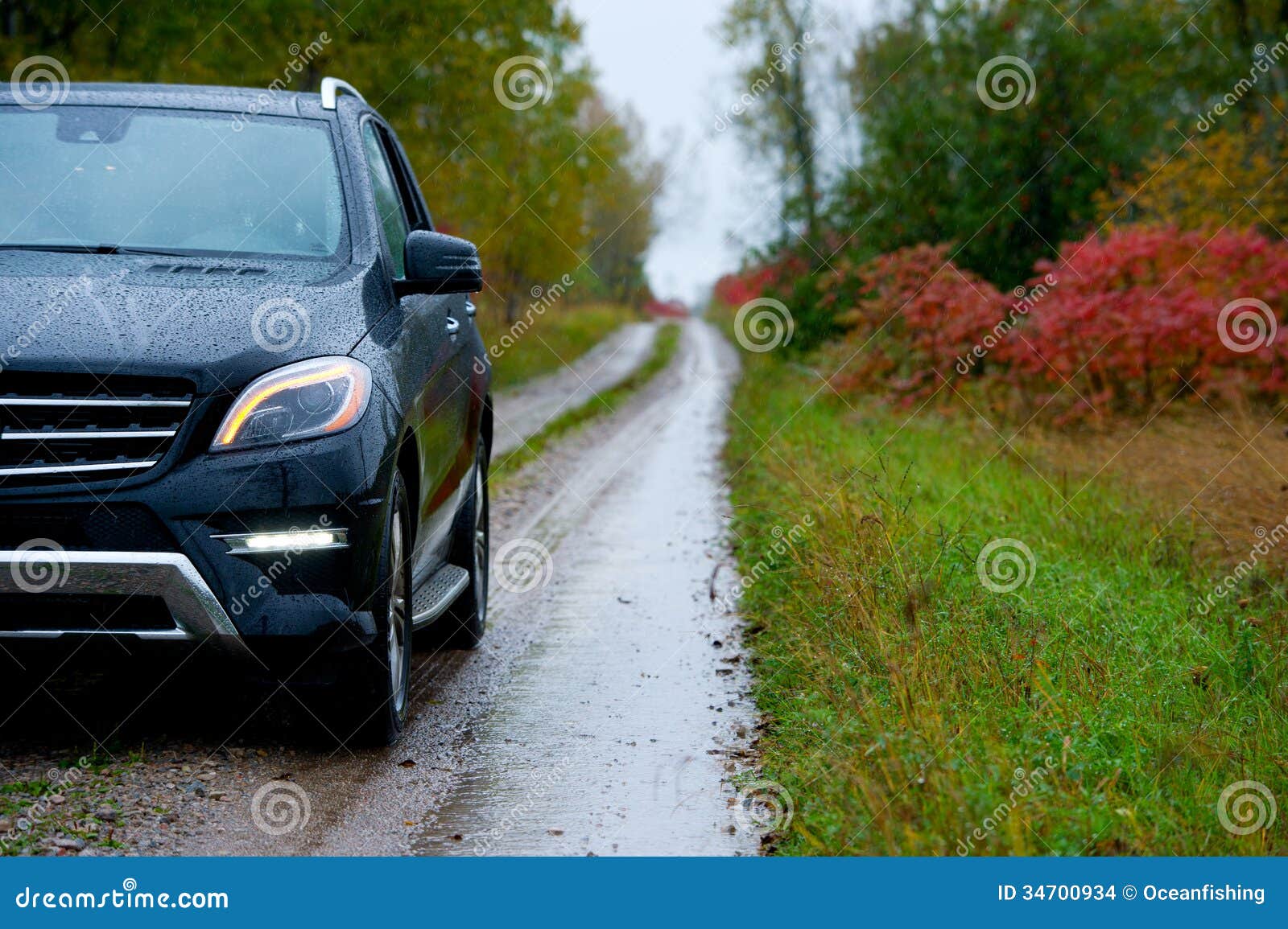 Autumn drive stock photo. Image of point, scene, landscape - 34700934