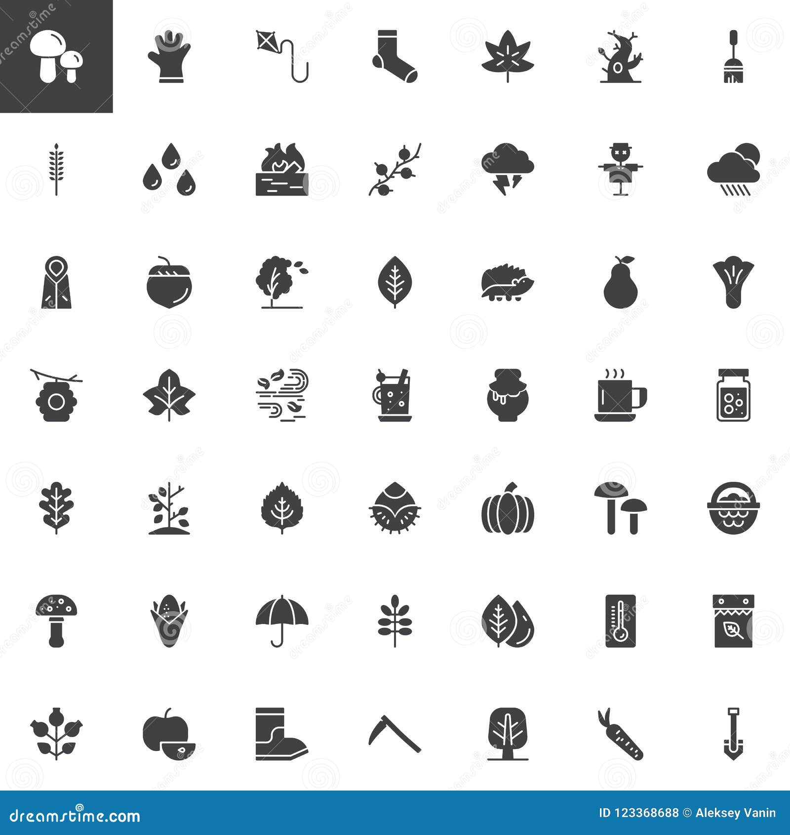 Autumn Elements Vector Icons Set Stock Vector - Illustration of ... Autumn Elements Vector Icons Set Stock Vector - Illustration of ...