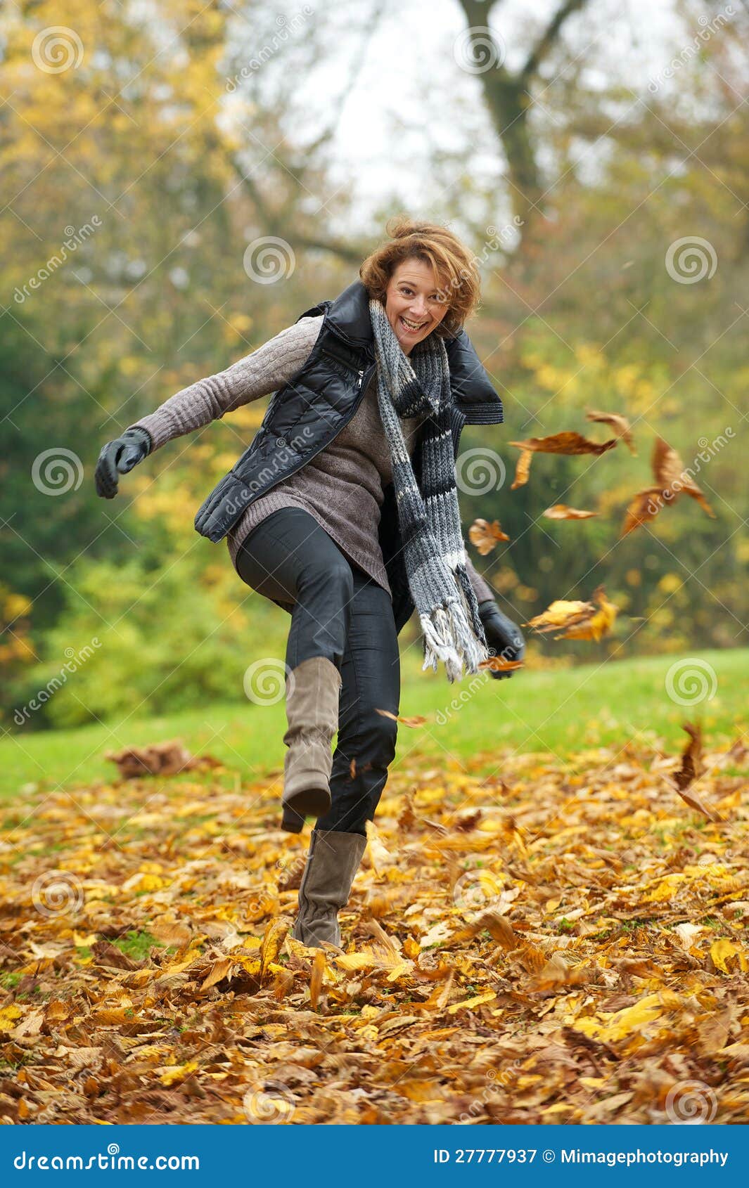 Autumn Enjoyment stock image. Image of happy, laughter - 27777937
