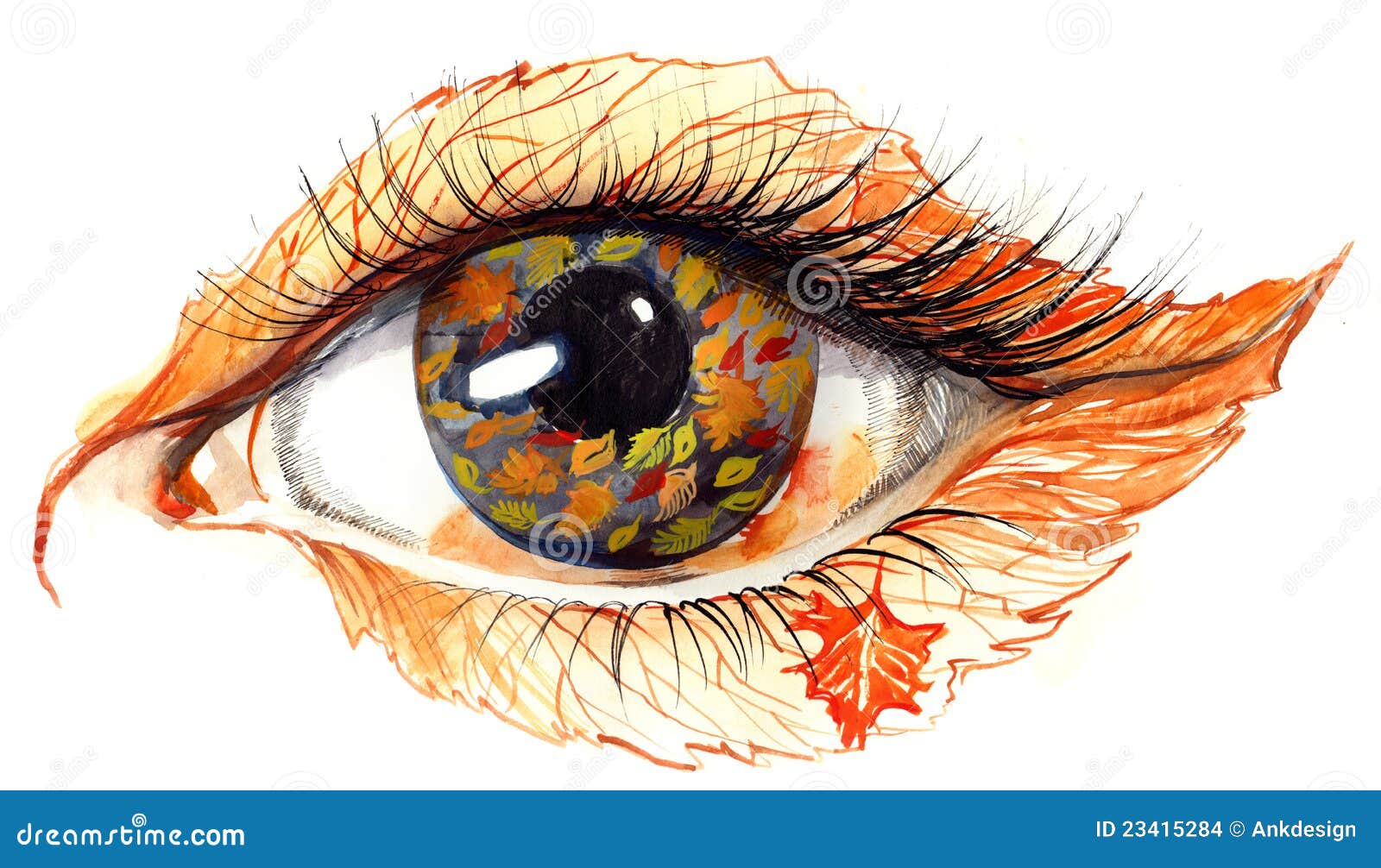 Autumn eye stock illustration. Illustration of bright - 23415284