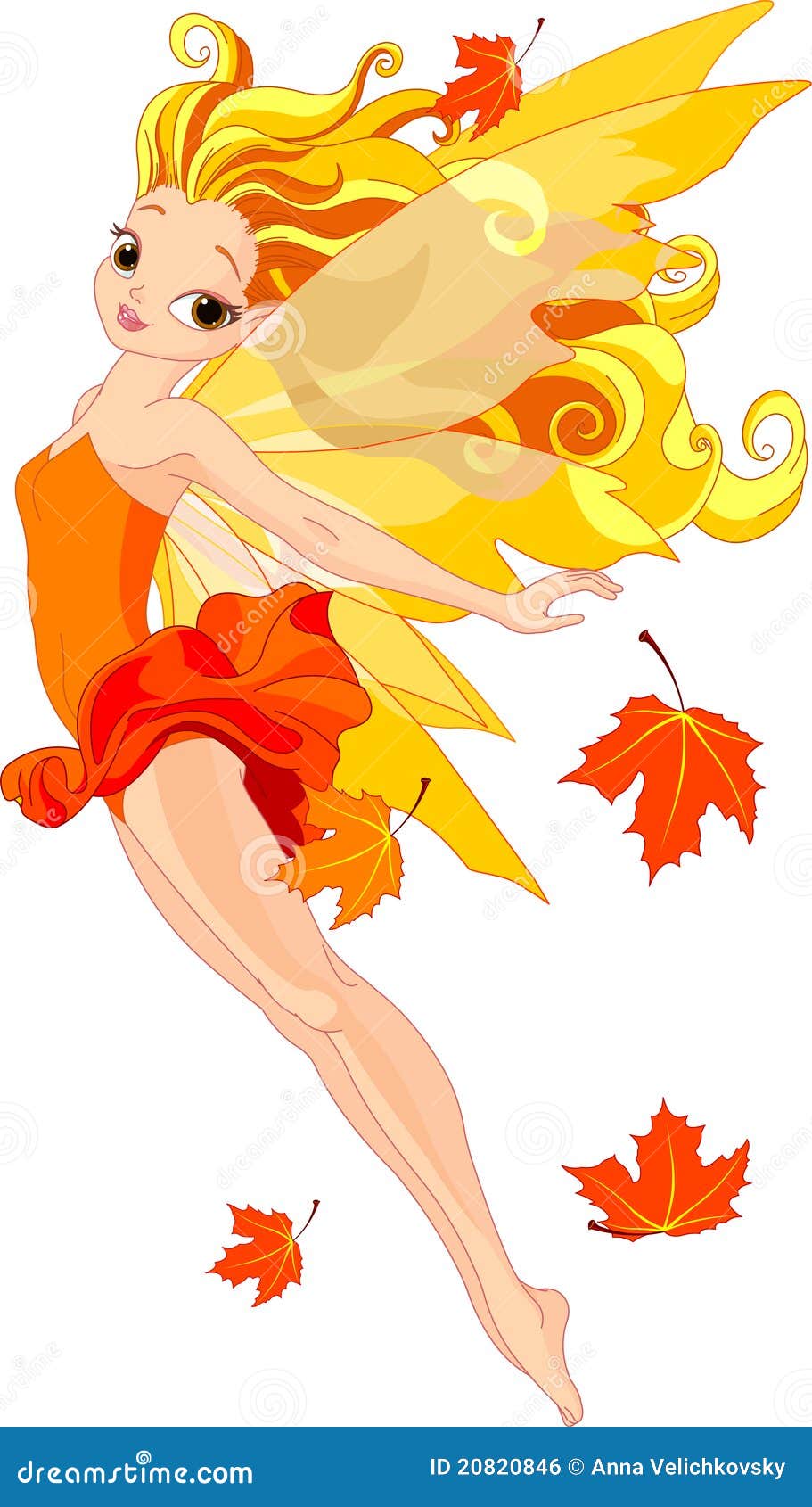 Autumn fairy stock vector. Illustration of fall, magic - 20820846
