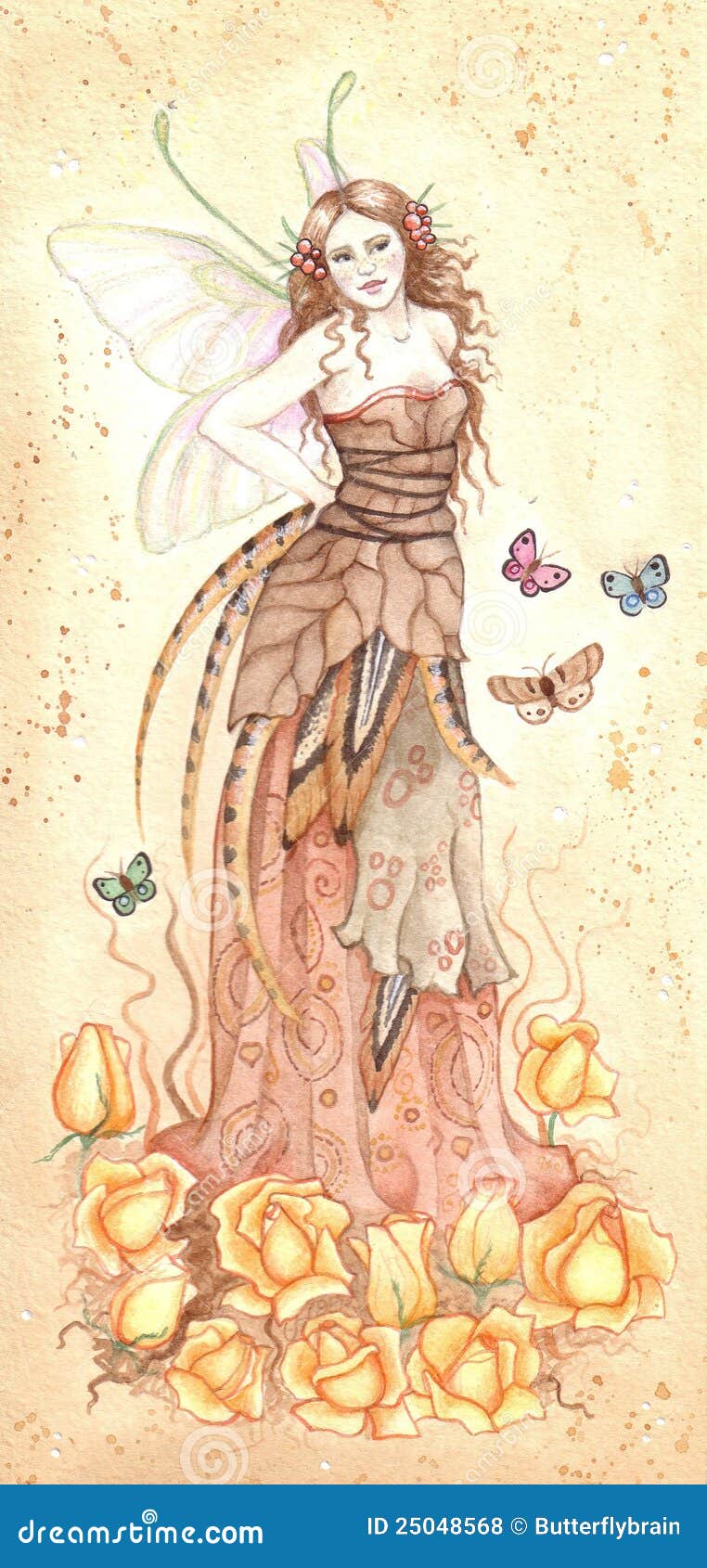 Autumn fairy stock illustration. Illustration of pheasant - 25048568