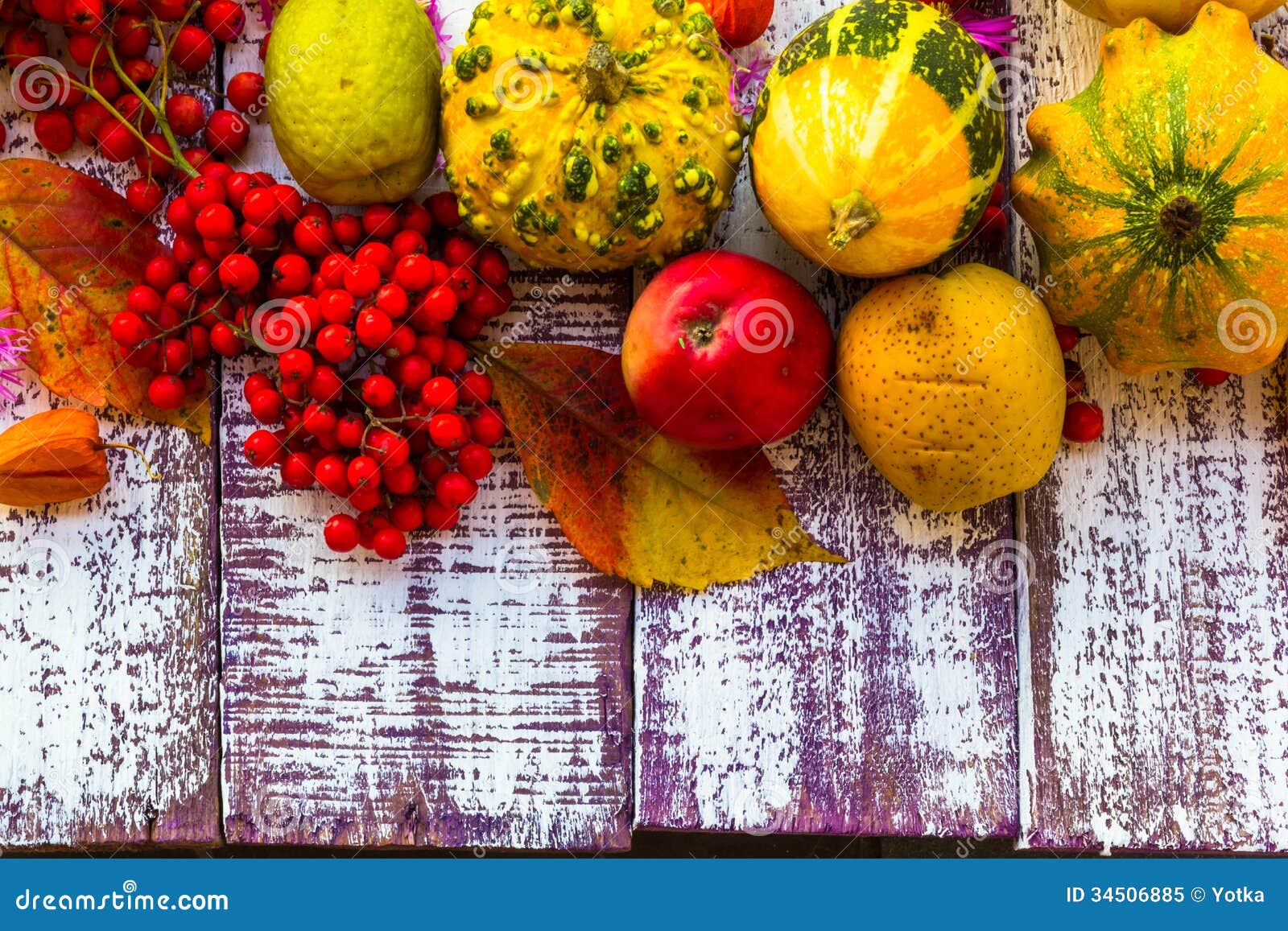 Autumn Fall Background Table Setting Background Vegetables Fruit Stock ...