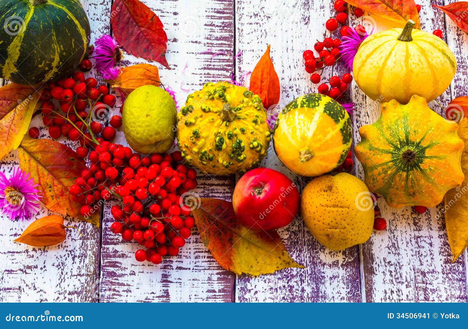 Autumn Fall Background Table Setting Background Vegetables Fruit Stock ...