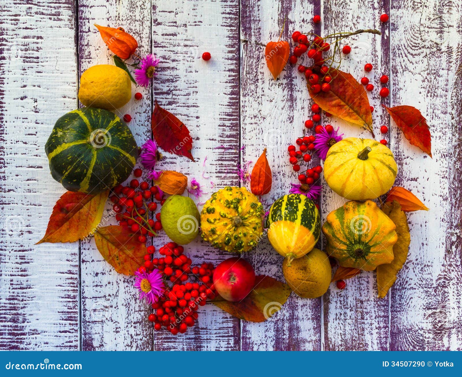 Autumn Fall Background Table Setting Background Vegetables Fruit Stock ...