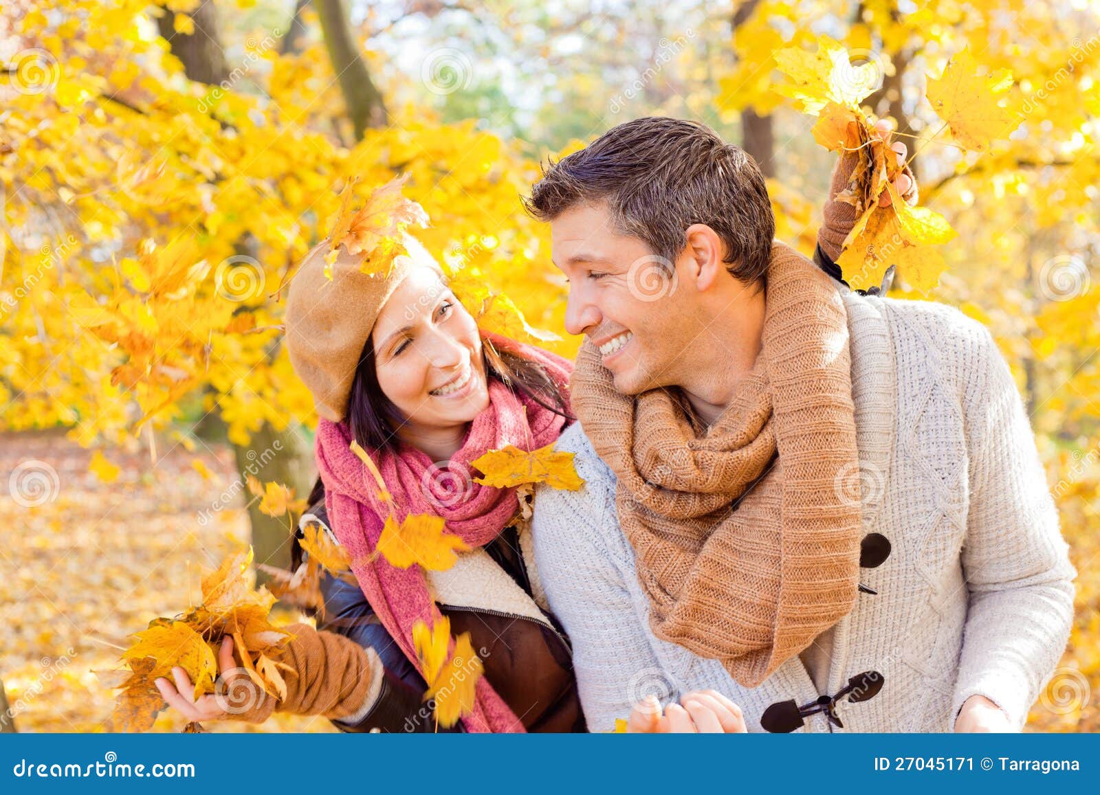 Autumn fall couple stock image. Image of lifestyle, caucasian - 27045171