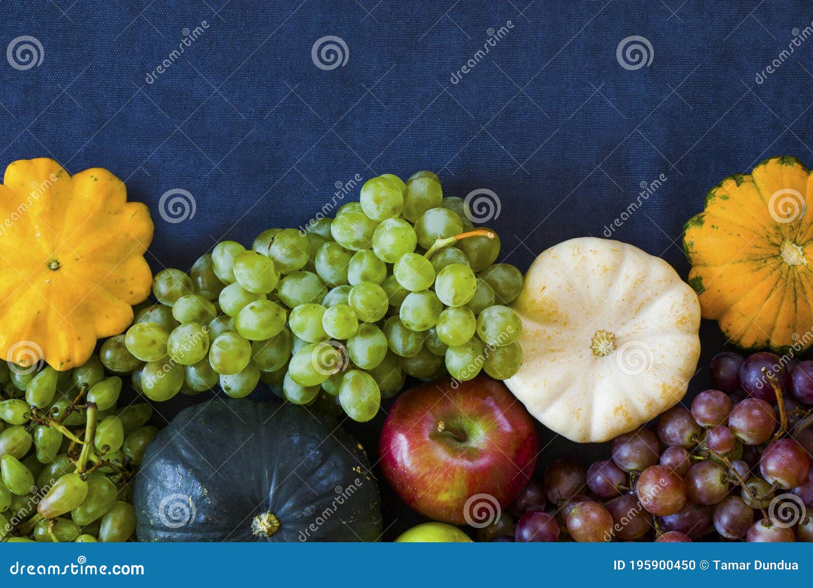 Autumn and Fall Harvest, Pumpkin, Apple, Grape and Pattison Stock Photo ...