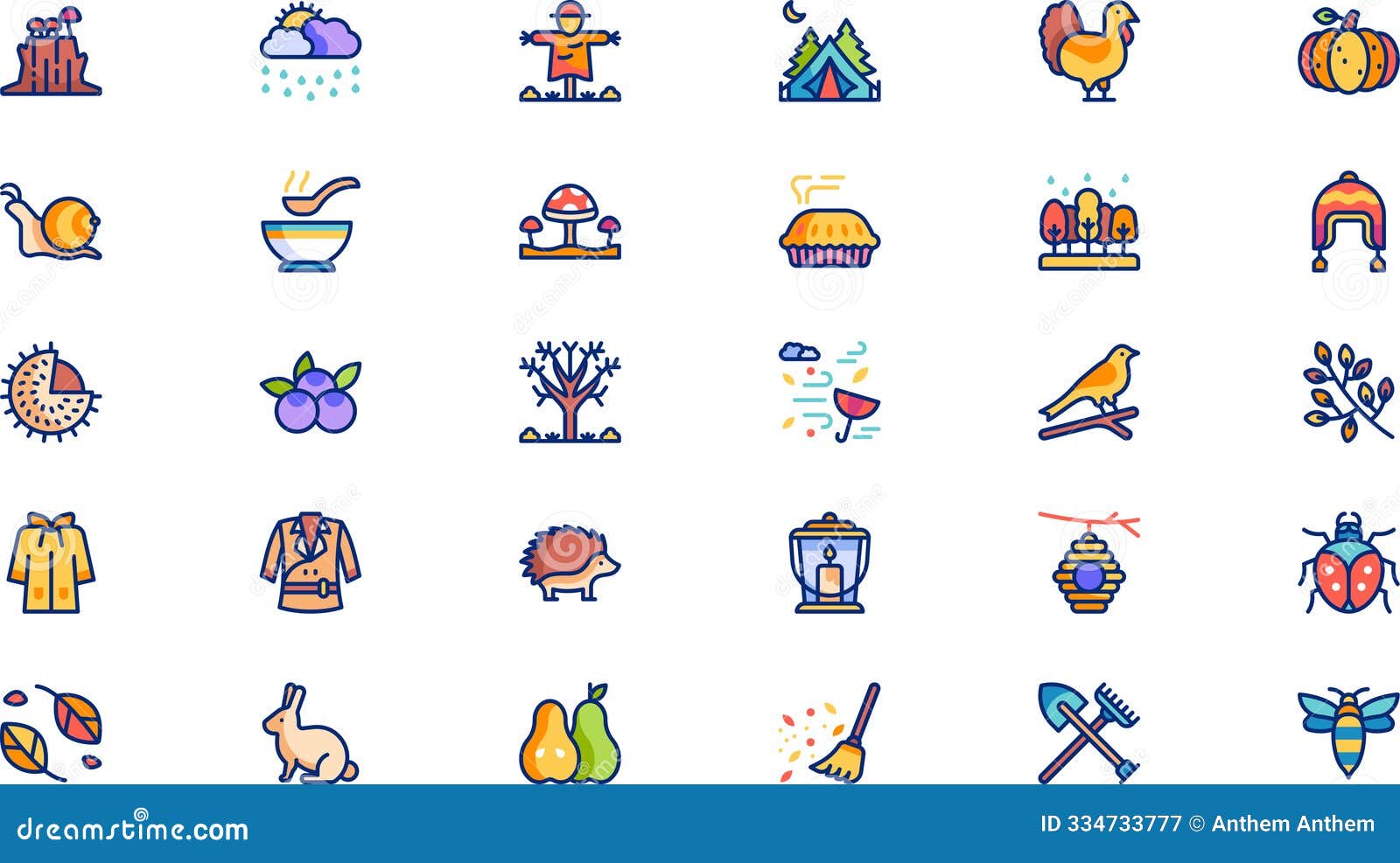 Autumn Fall Icons High-Quality Vector Icons Collection with Editable ...