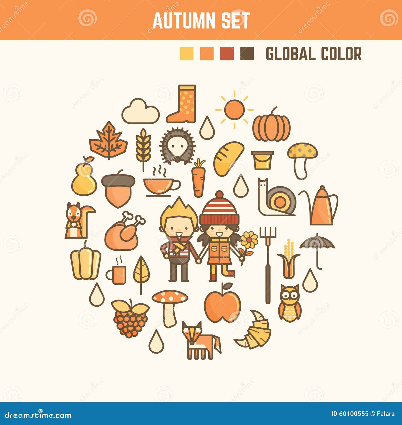 Autumn and Fall Infographic Elements Stock Vector - Illustration of ...