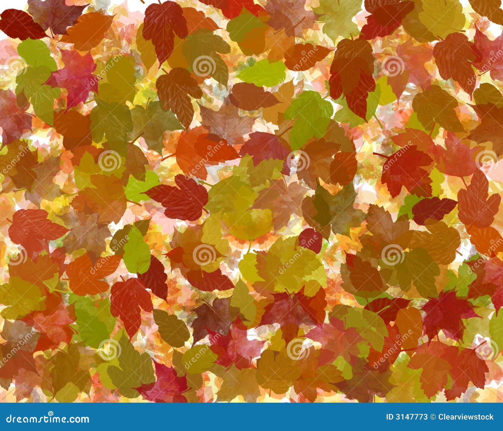 Autumn or Fall Leaves Abstract Stock Illustration - Illustration of ...