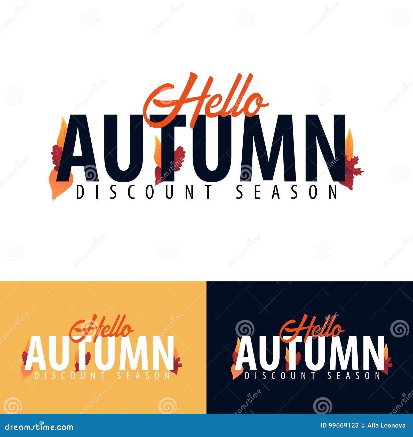 Autumn Fall Logo and Emblem. Vector Illustration. Stock Image - Image ...