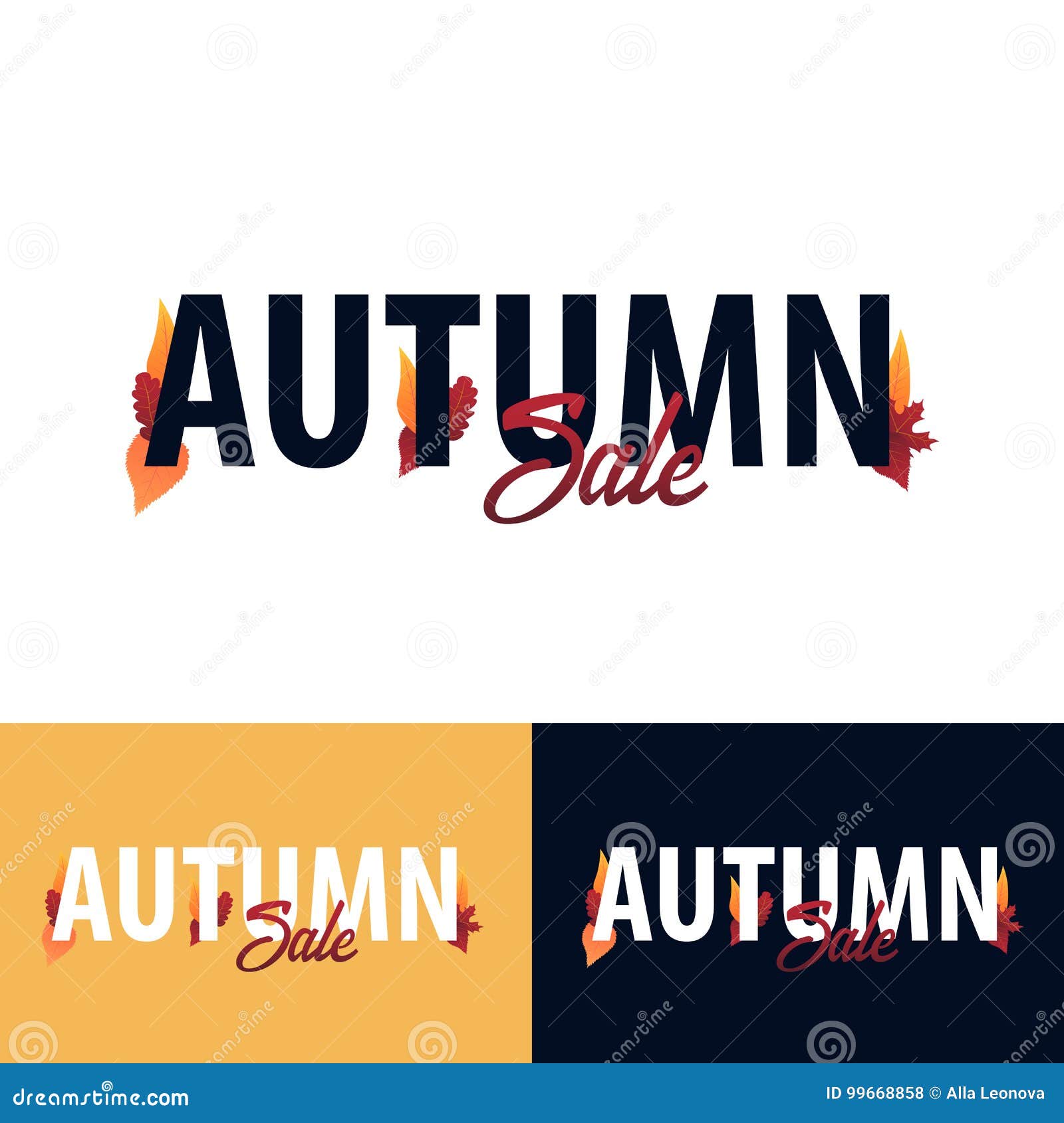 Autumn Fall Logo and Emblem. Vector Illustration. Stock Photo - Image ...