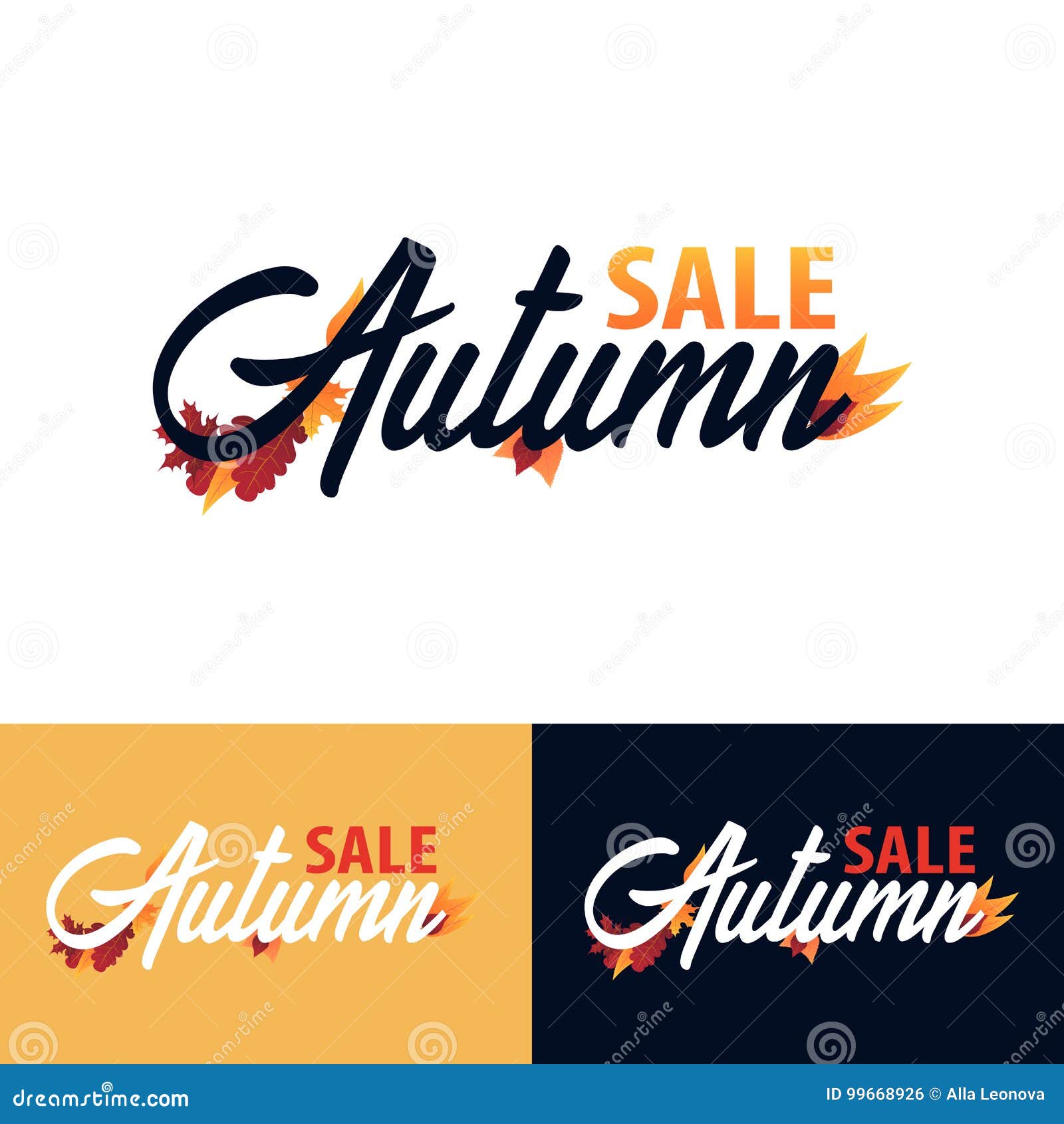 Autumn Fall Logo and Emblem. Vector Illustration. Stock Photo - Image ...